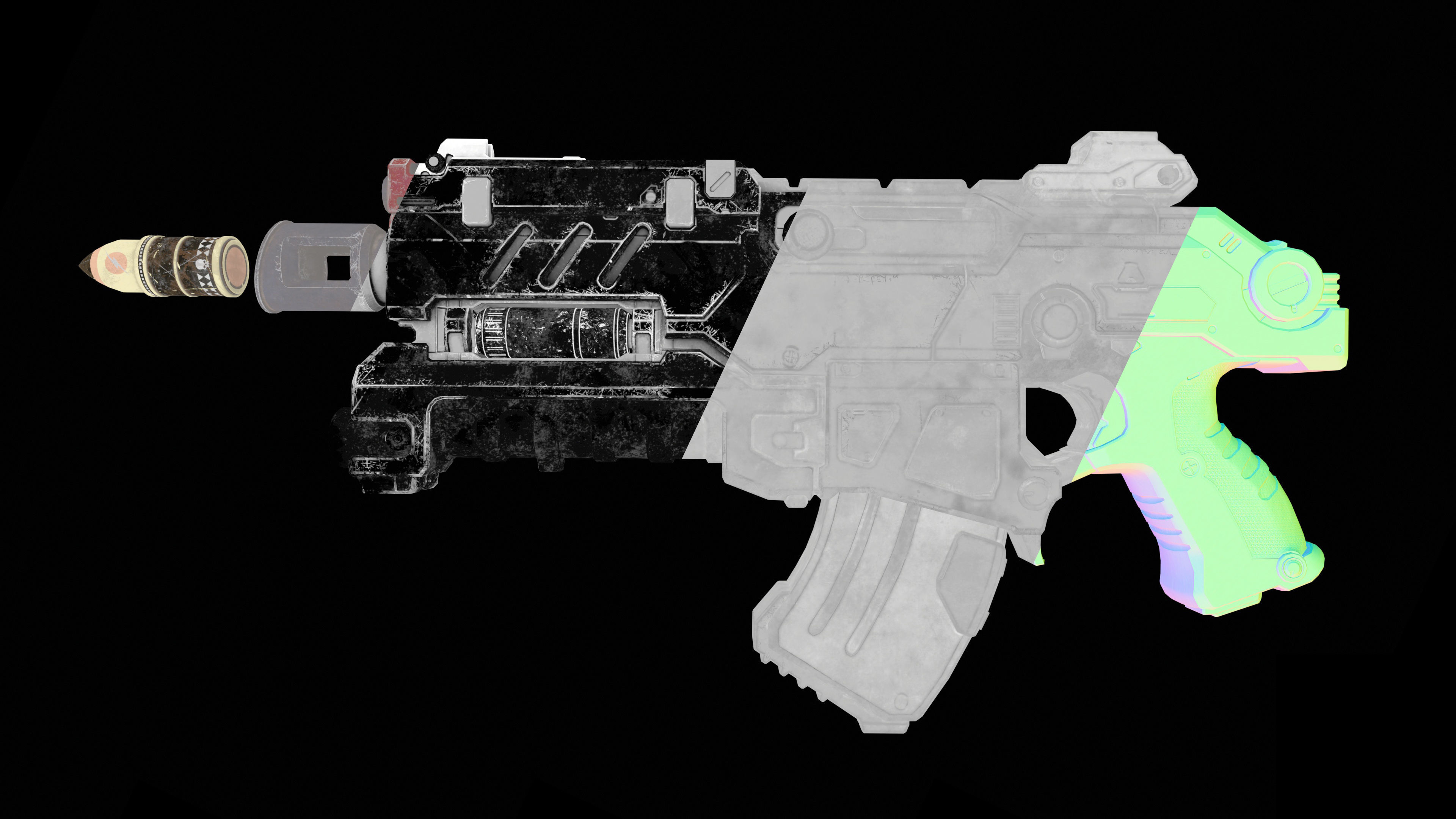 Bolter - Warhammer 40k - game ready - LP free VR / AR / low-poly 3D ...