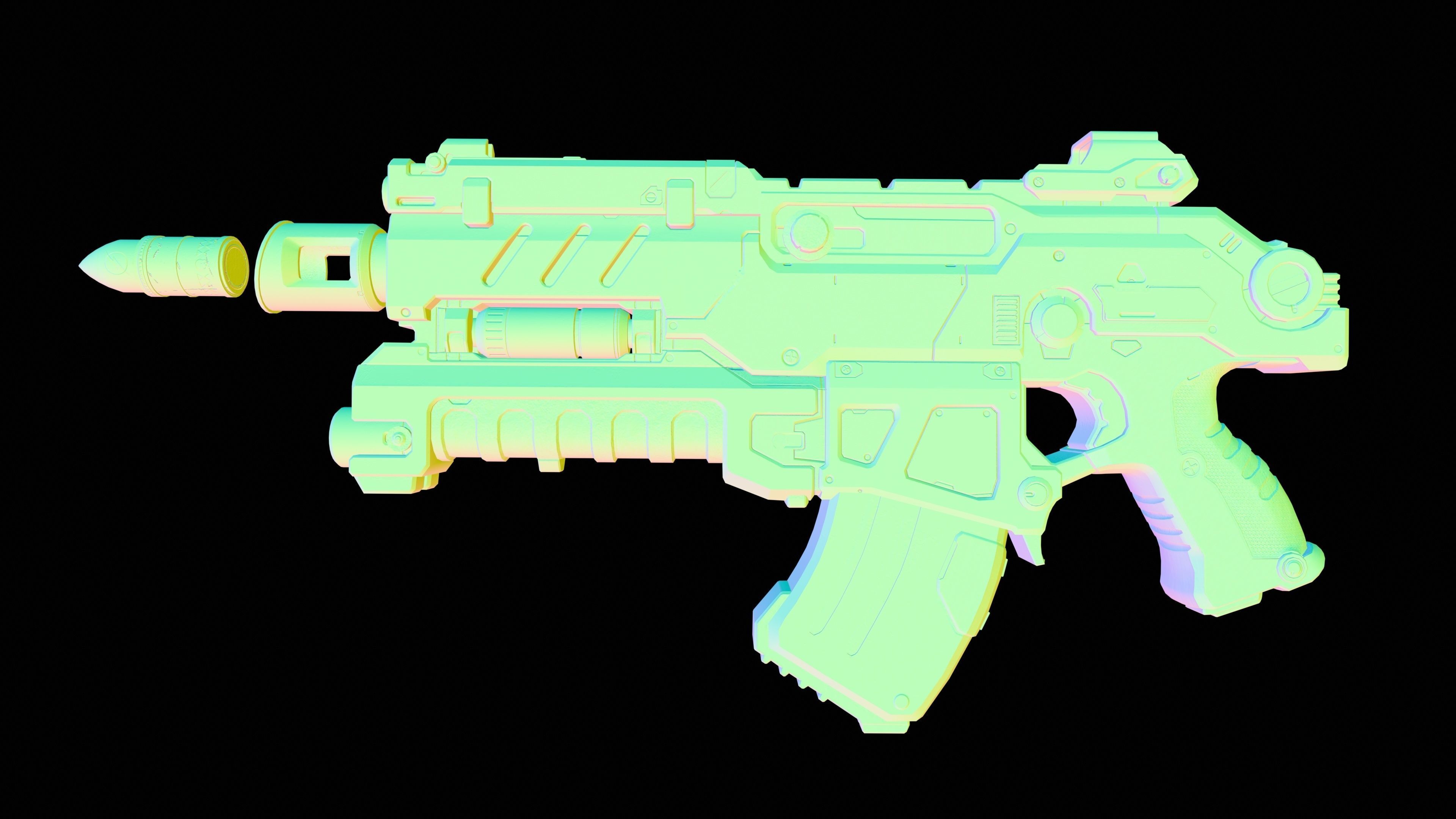 Bolter - Warhammer 40k - game ready - LP free VR / AR / low-poly 3D ...