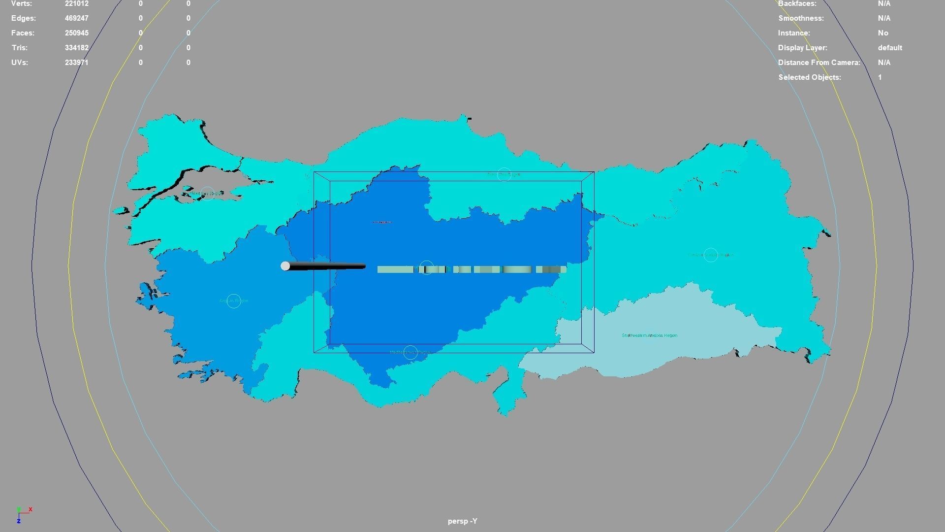 Turkey map region geography political geographic administrative 3D ...