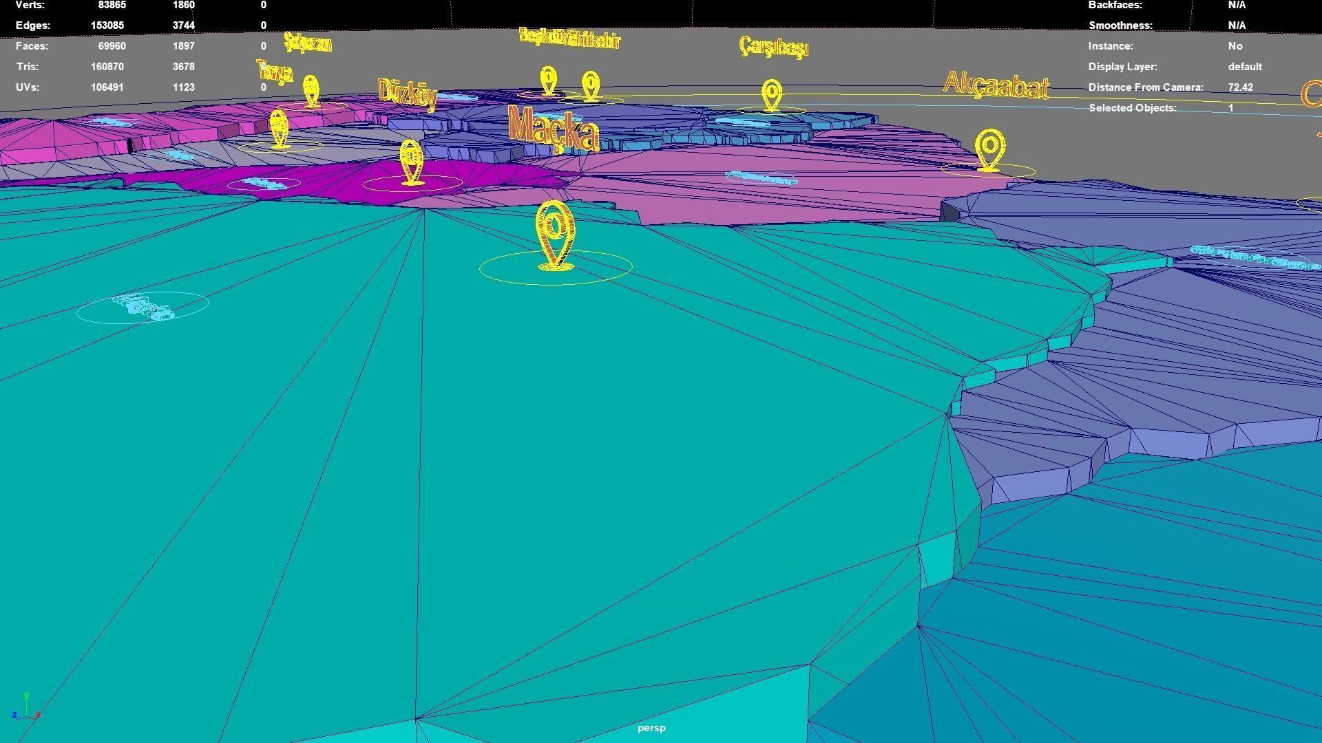 Trabzon Black Sea Region Turkey map region geography political 3D model ...
