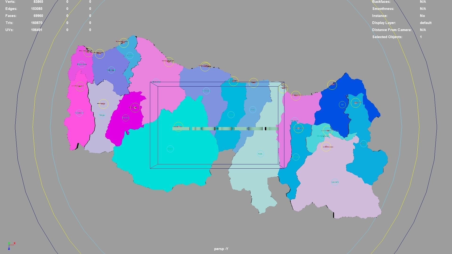 Trabzon Black Sea Region Turkey map region geography political 3D model ...