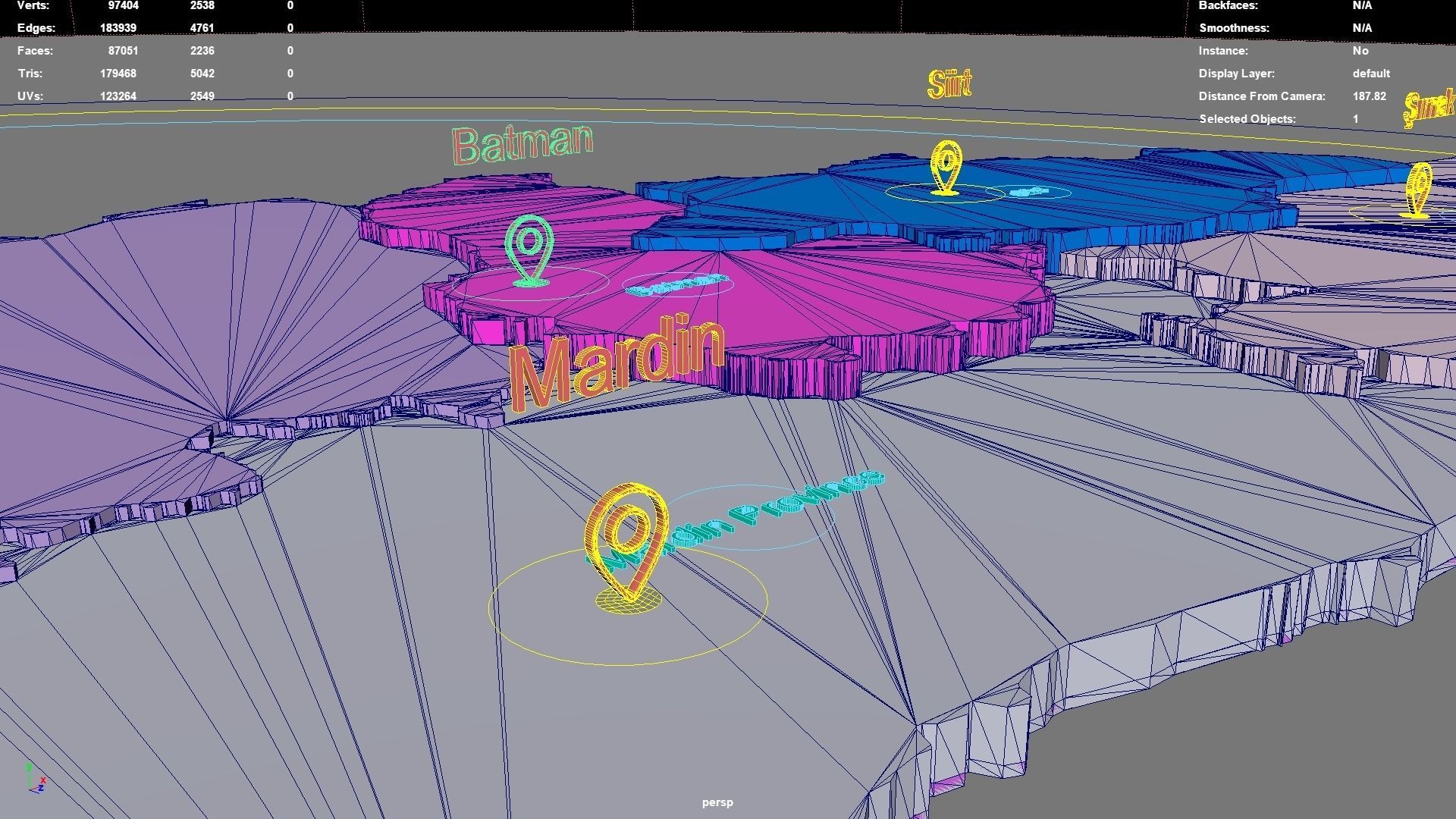 Southeastern Anatolia Region Turkey map region geography 3D model ...