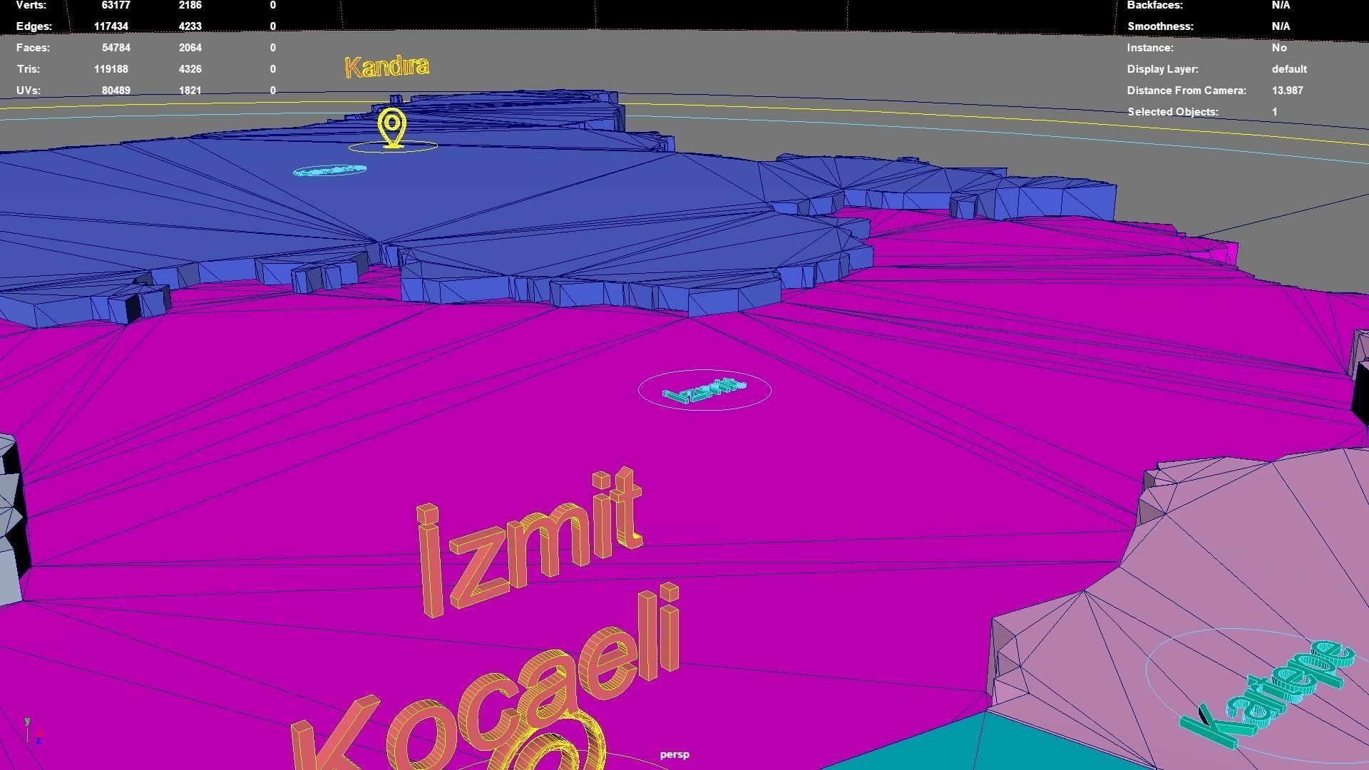 Kocaeli Province Marmara Region Turkey map region geography 3D model rigged | CGTrader