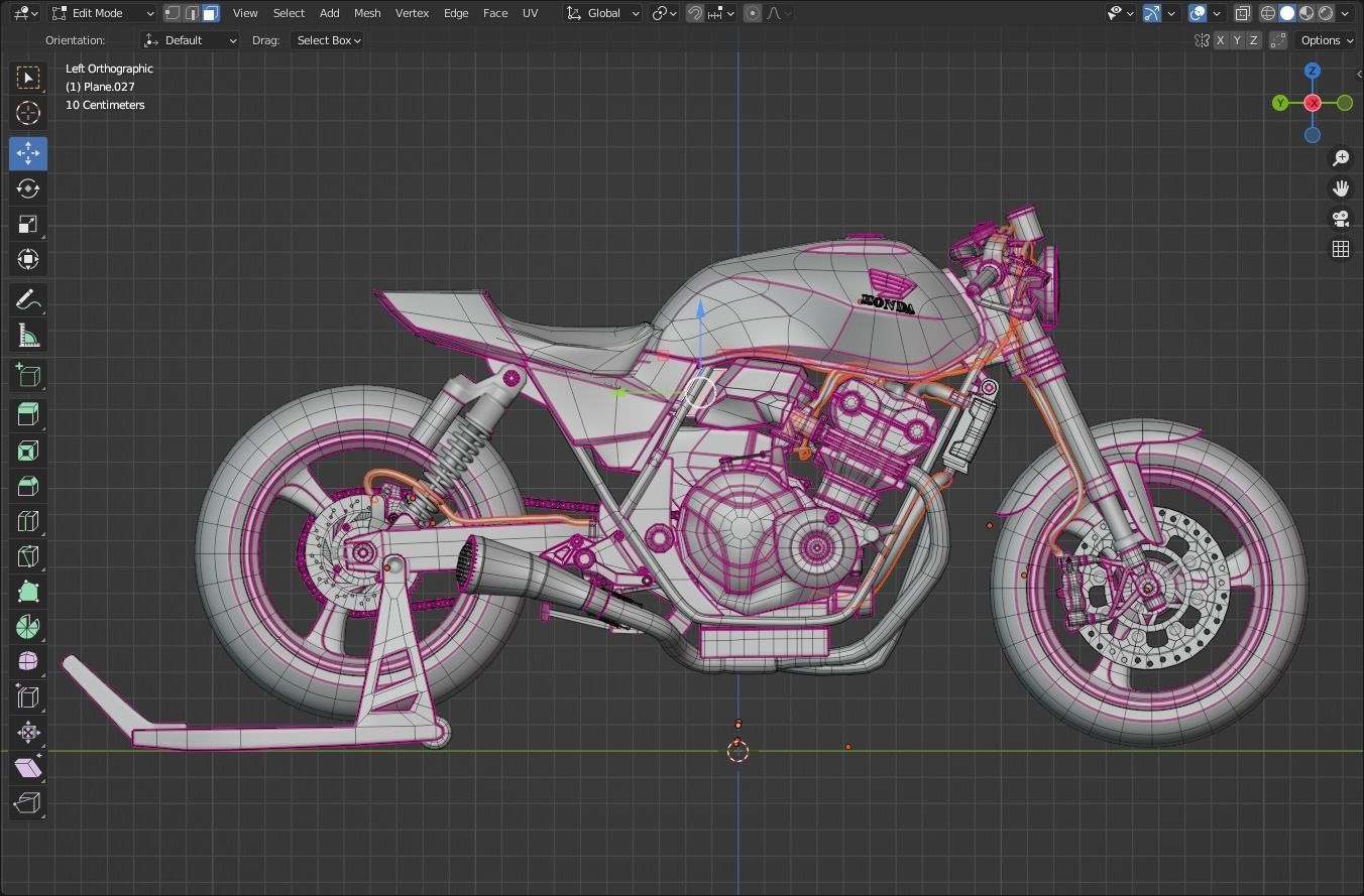3D model HONDA CB400 CAFE RACER CUSTEM VR / AR / low-poly | CGTrader