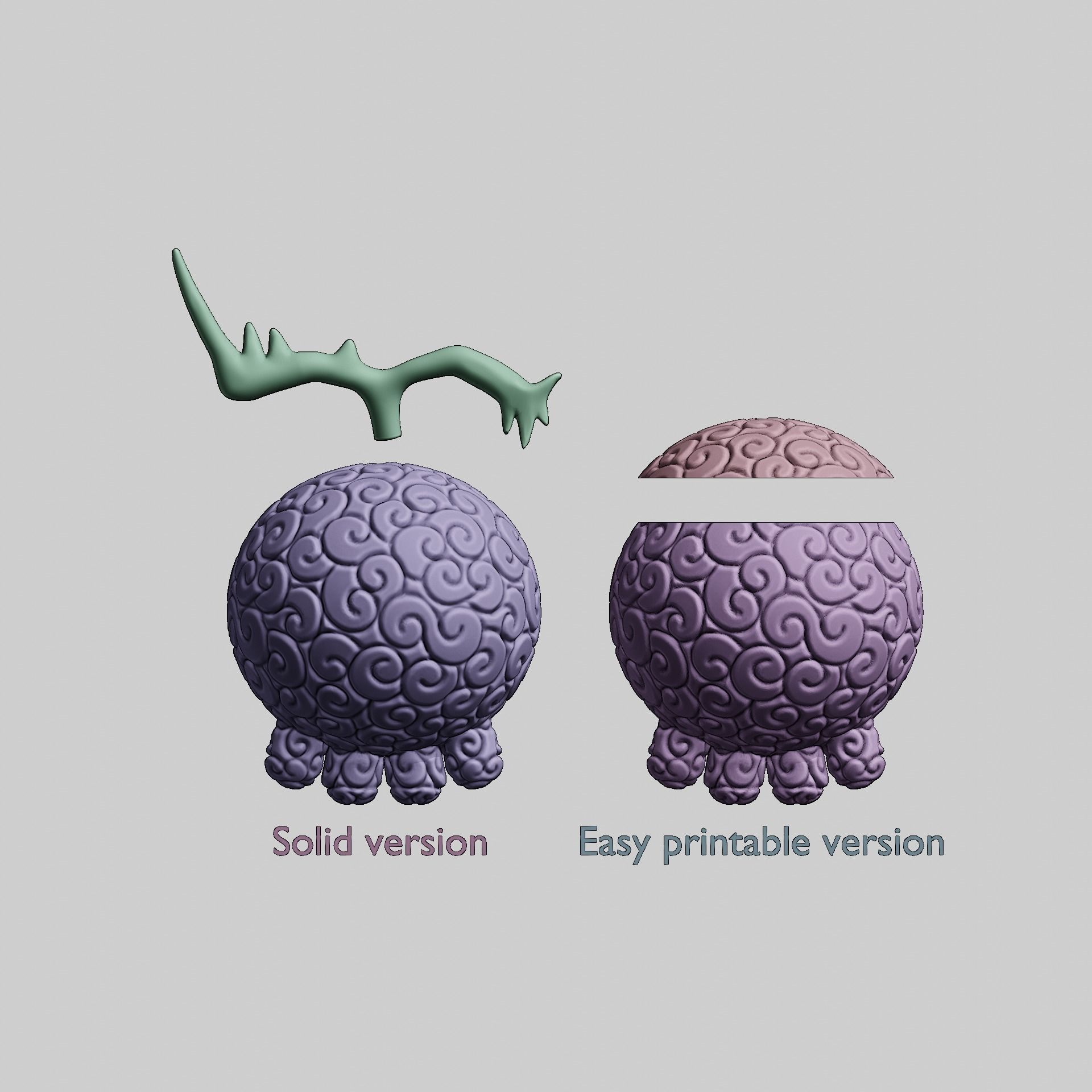 Yomi Yomi no Mi Revive Fruit ONE PIECE BROOK SOUL KING COSPLAY 3D model ...