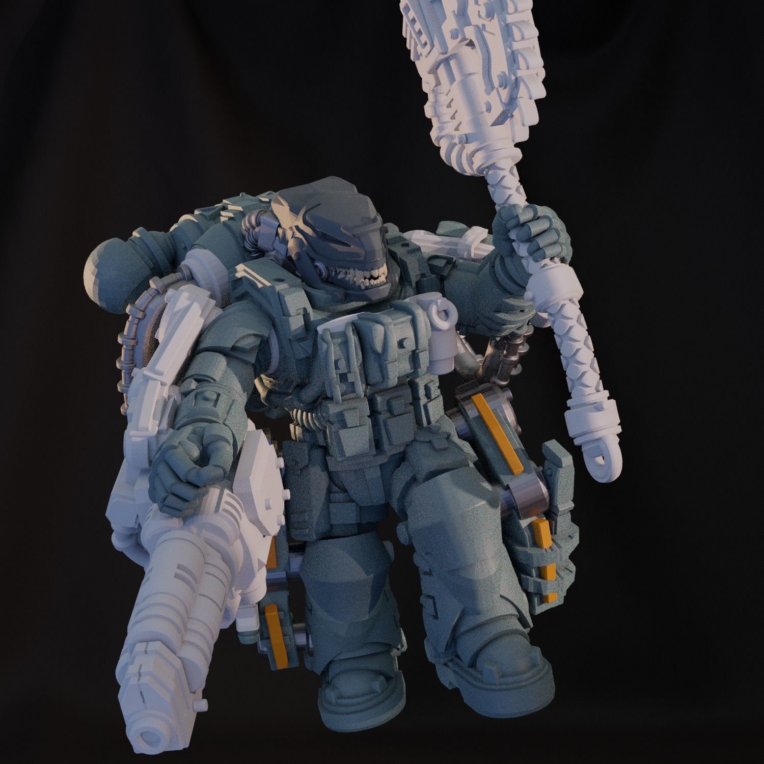 Battle Brothers - Dragoon Exo Armour 3D model 3D printable | CGTrader