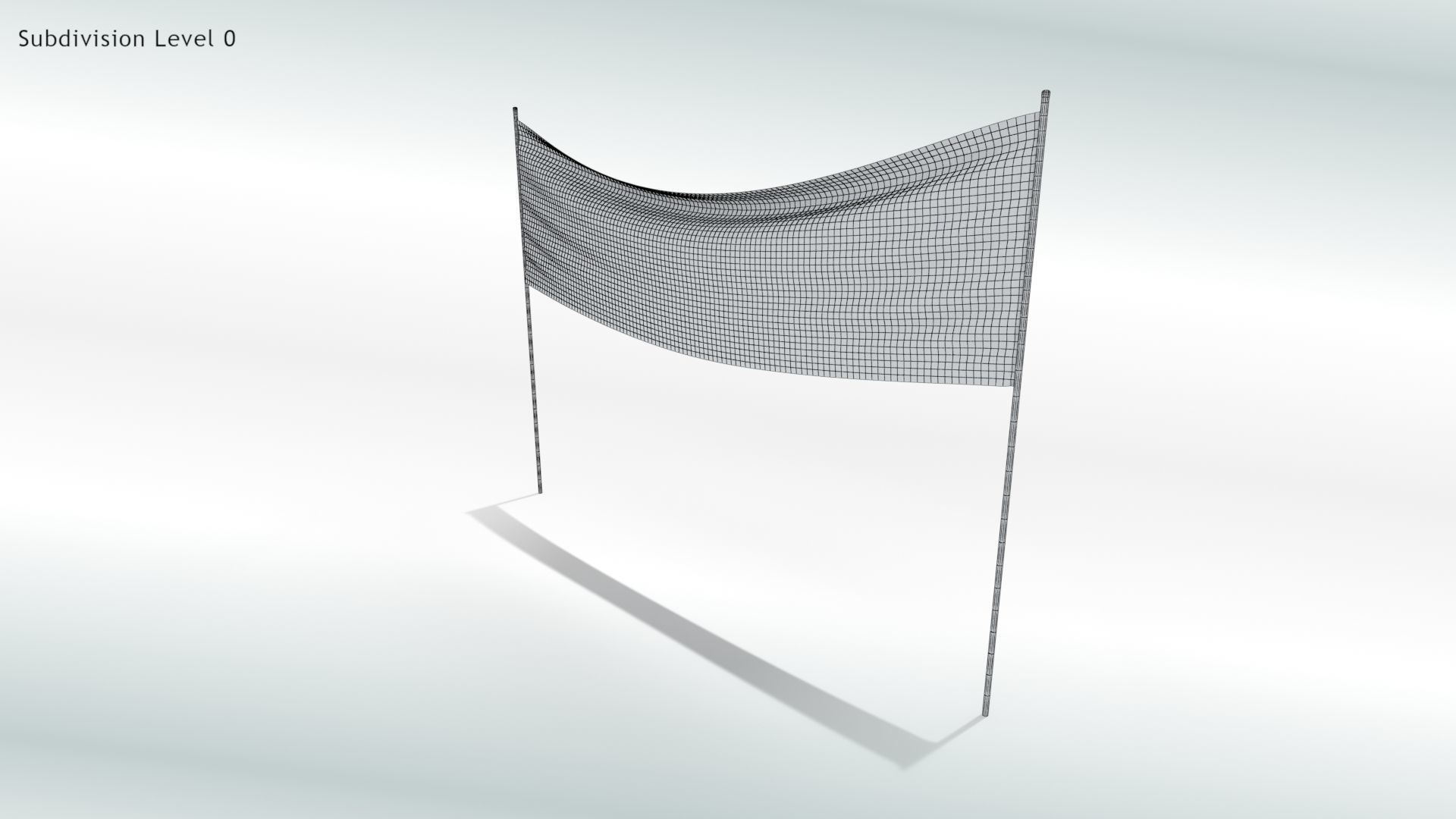 3D model Banner Poles- Animated Demonstration banner VR / AR / low-poly ...