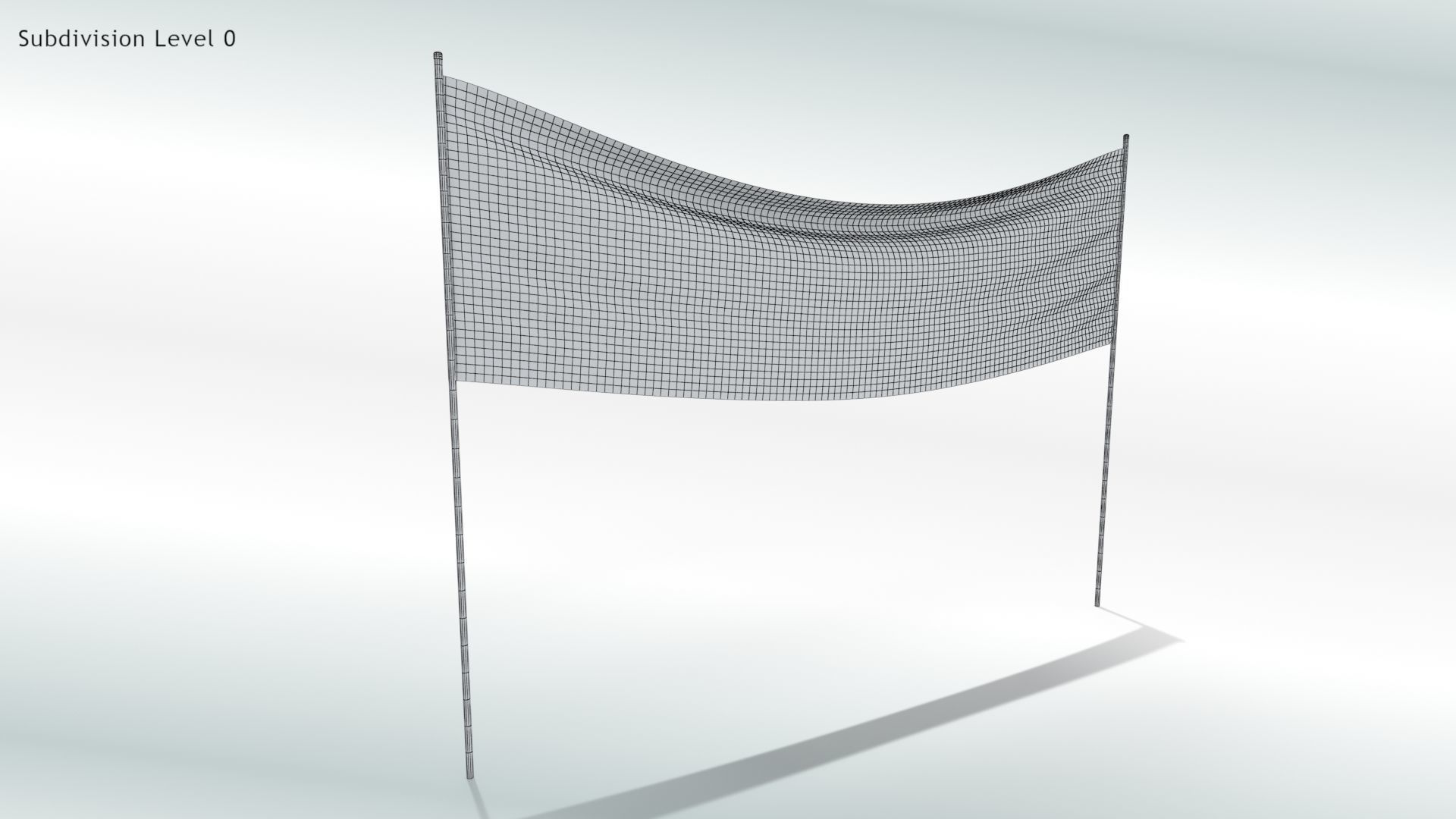 3D model Banner Poles- Animated Demonstration banner VR / AR / low-poly ...