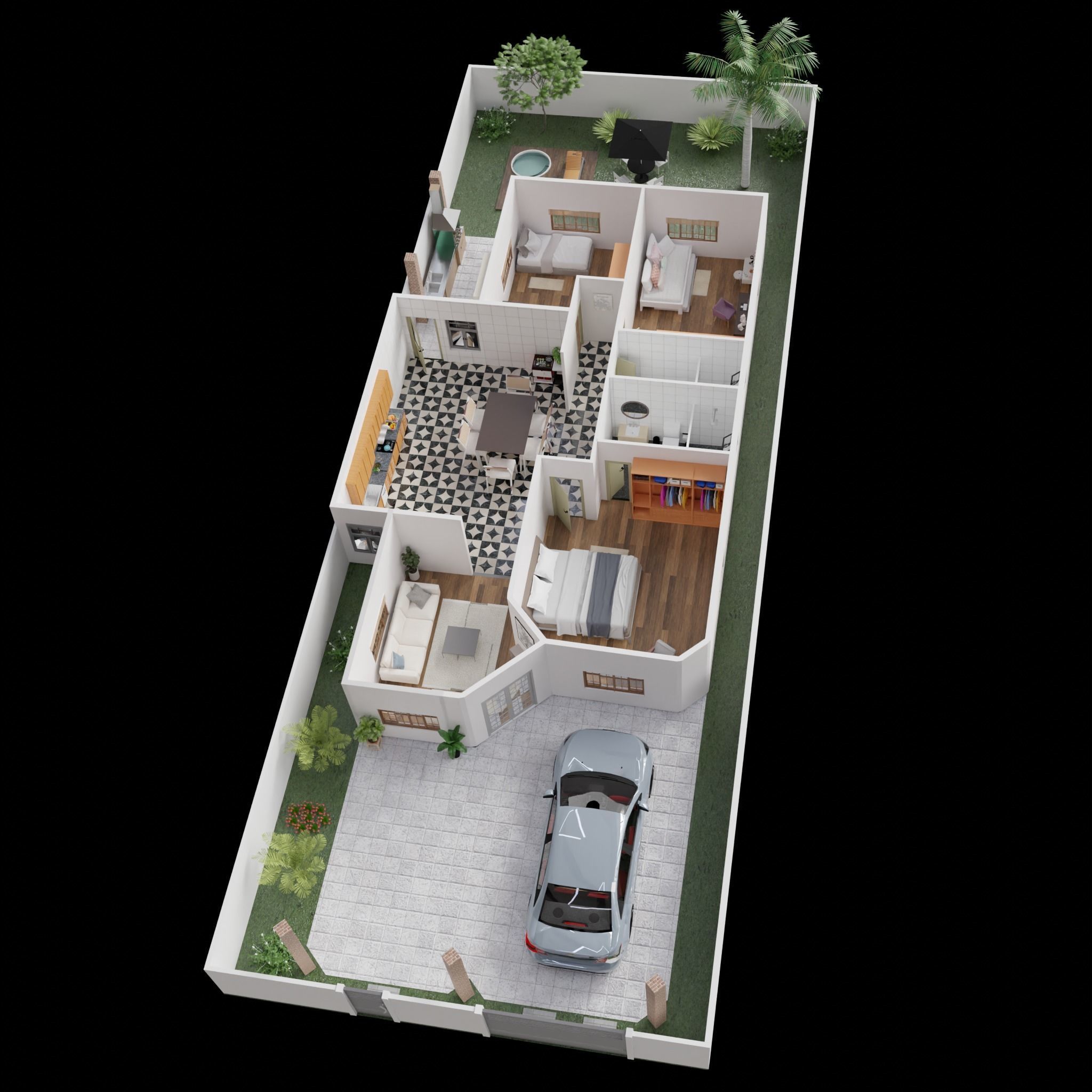 3D Plan Floor House 3D model | CGTrader