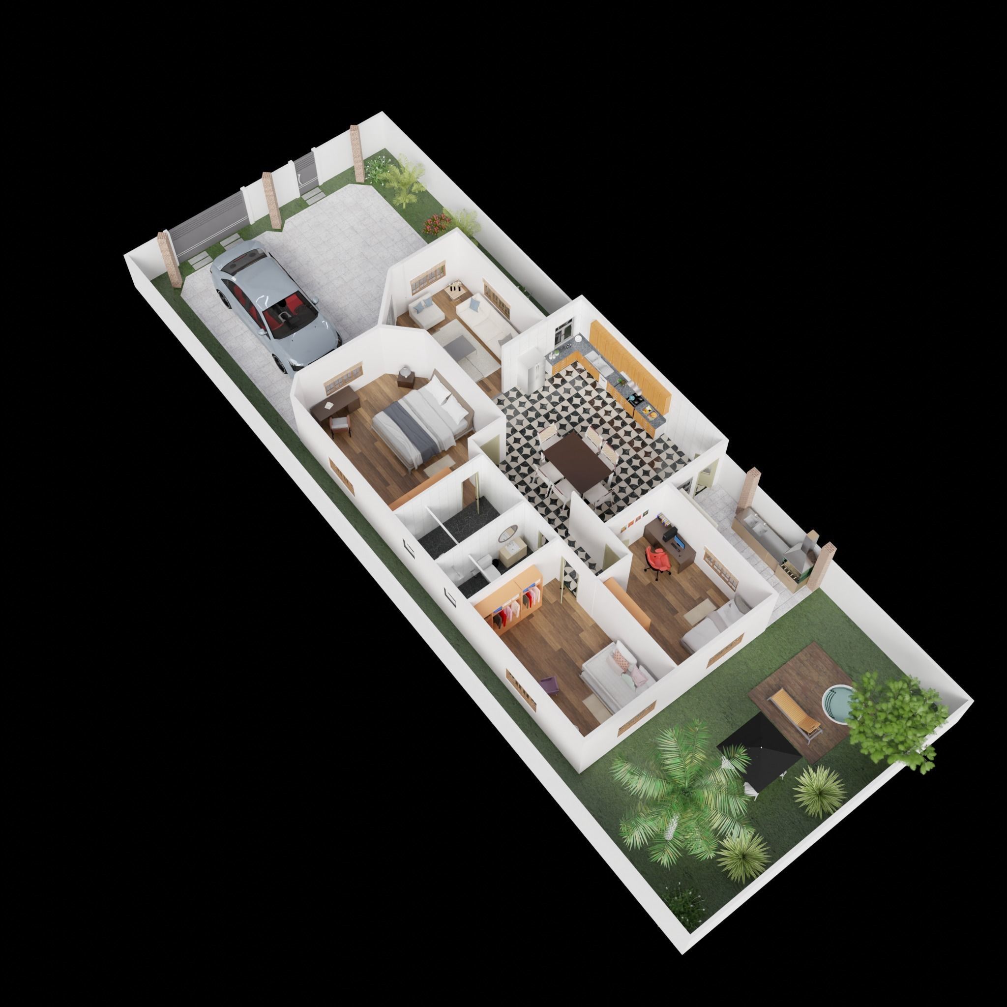 3D Plan Floor House 3D model | CGTrader