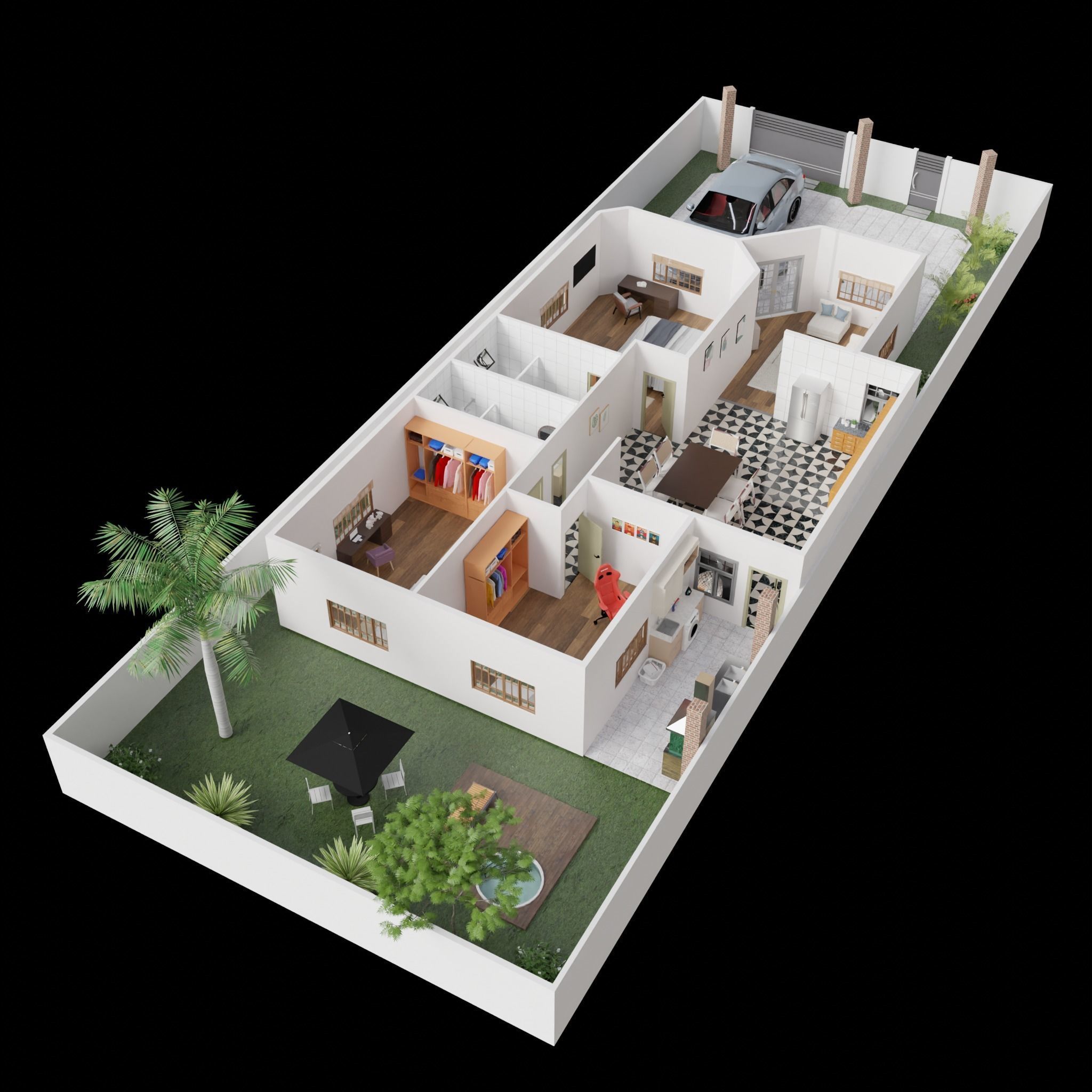 3D Plan Floor House 3D model | CGTrader
