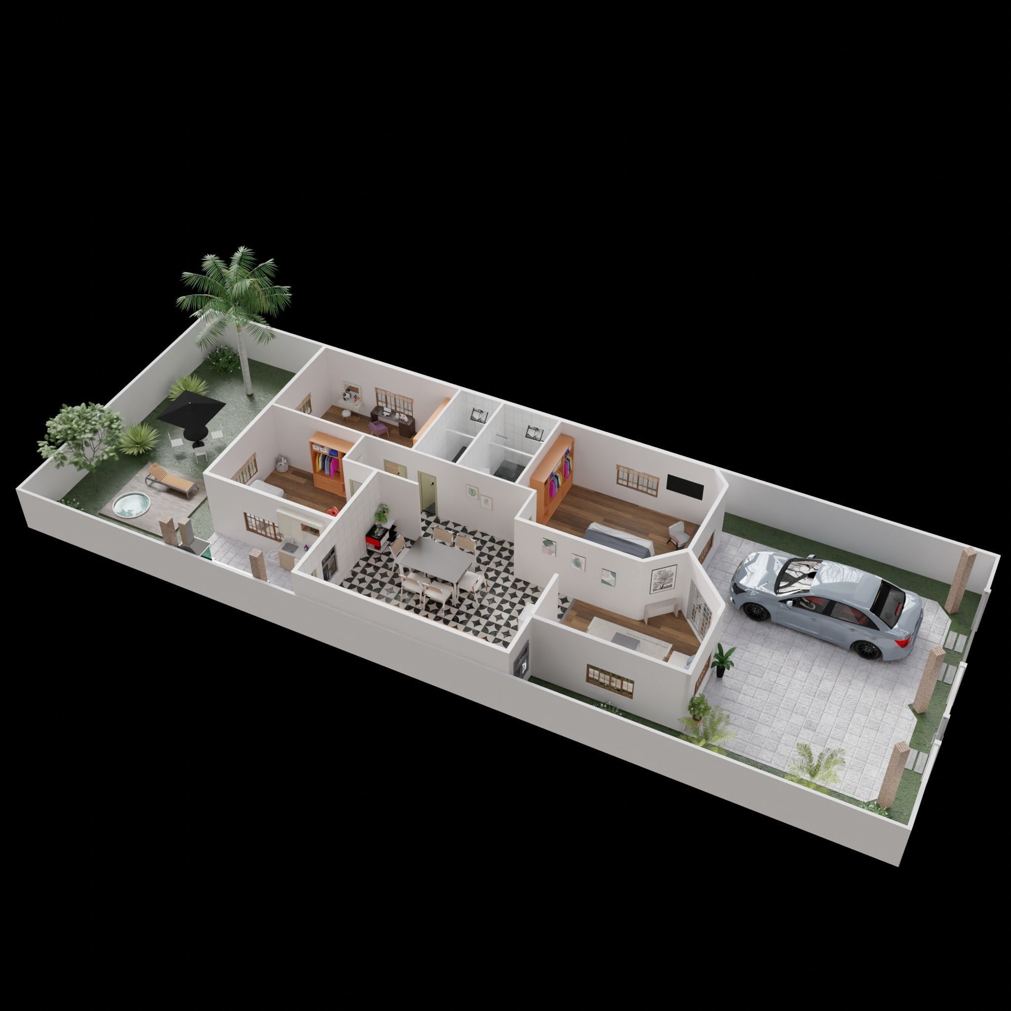 3D Plan Floor House 3D model | CGTrader