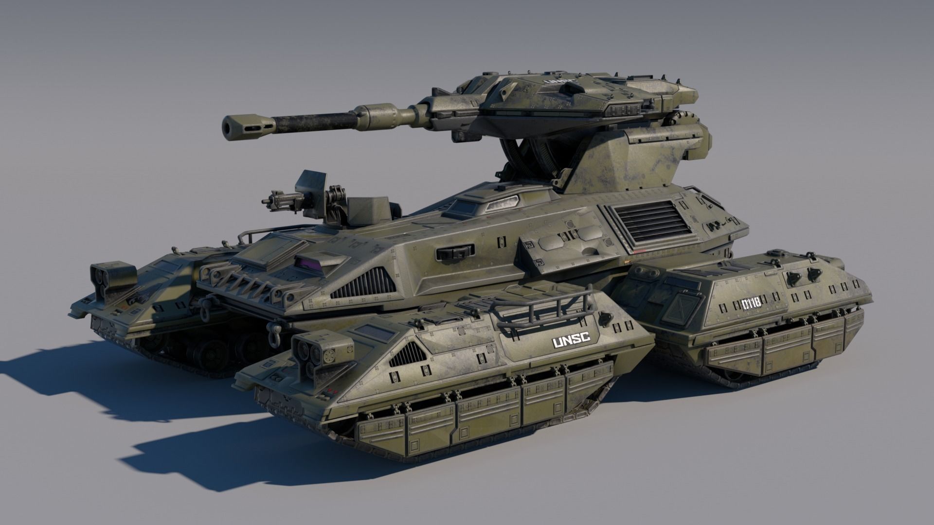 3D model UNSC M808B Scorpion VR / AR / low-poly | CGTrader