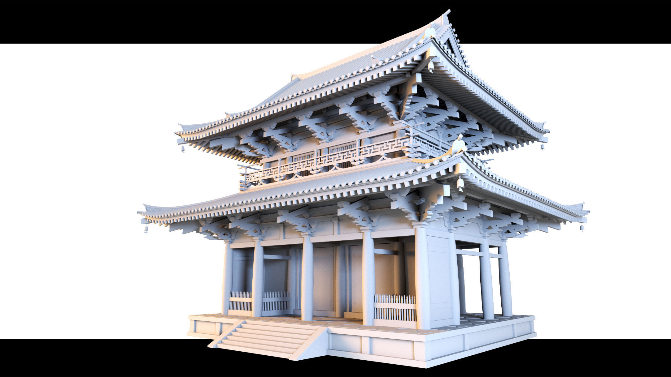4 Traditioanl Japanese Buildings- 3d Model 3D model | CGTrader
