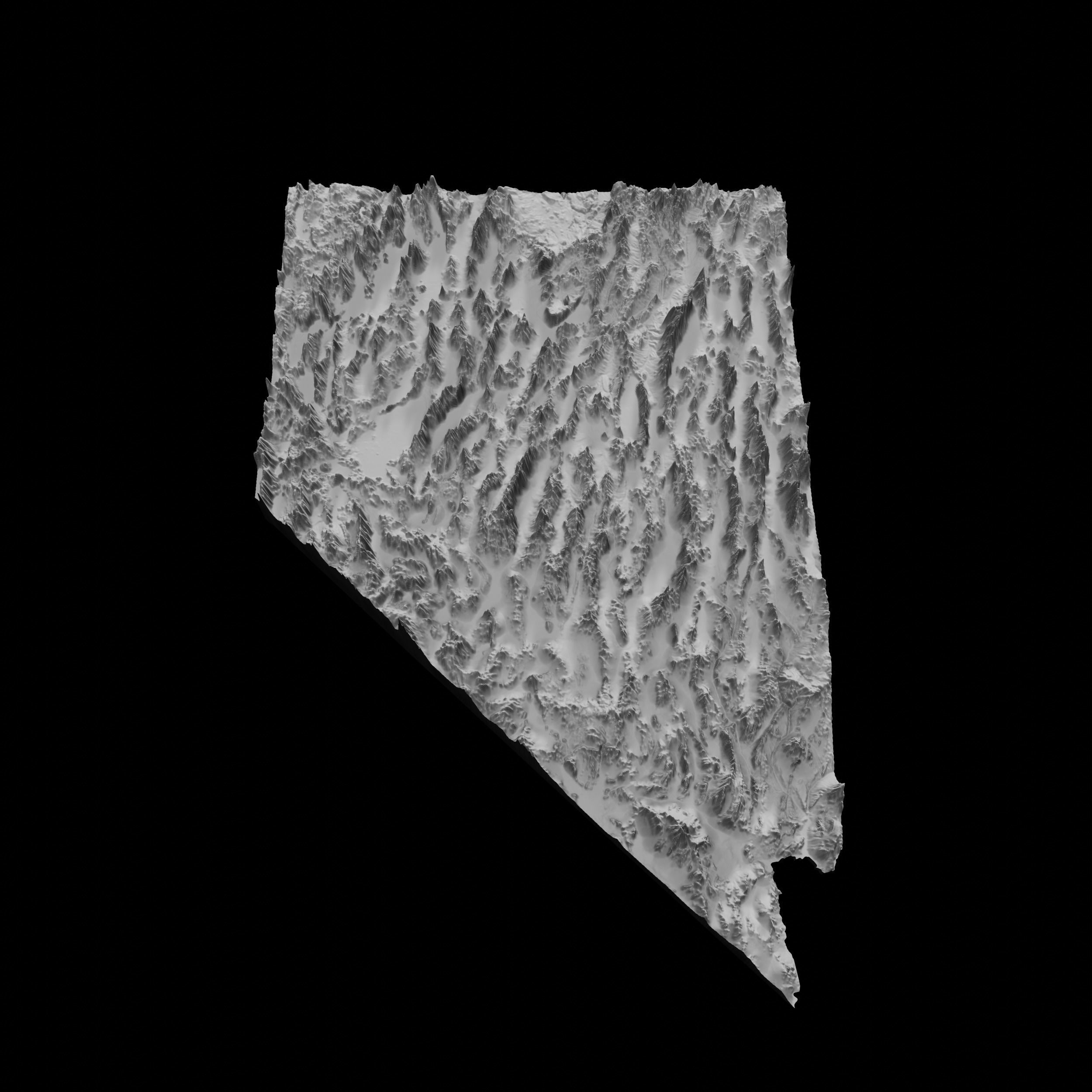 3D Topographical Map of Nevada 3D model 3D printable | CGTrader