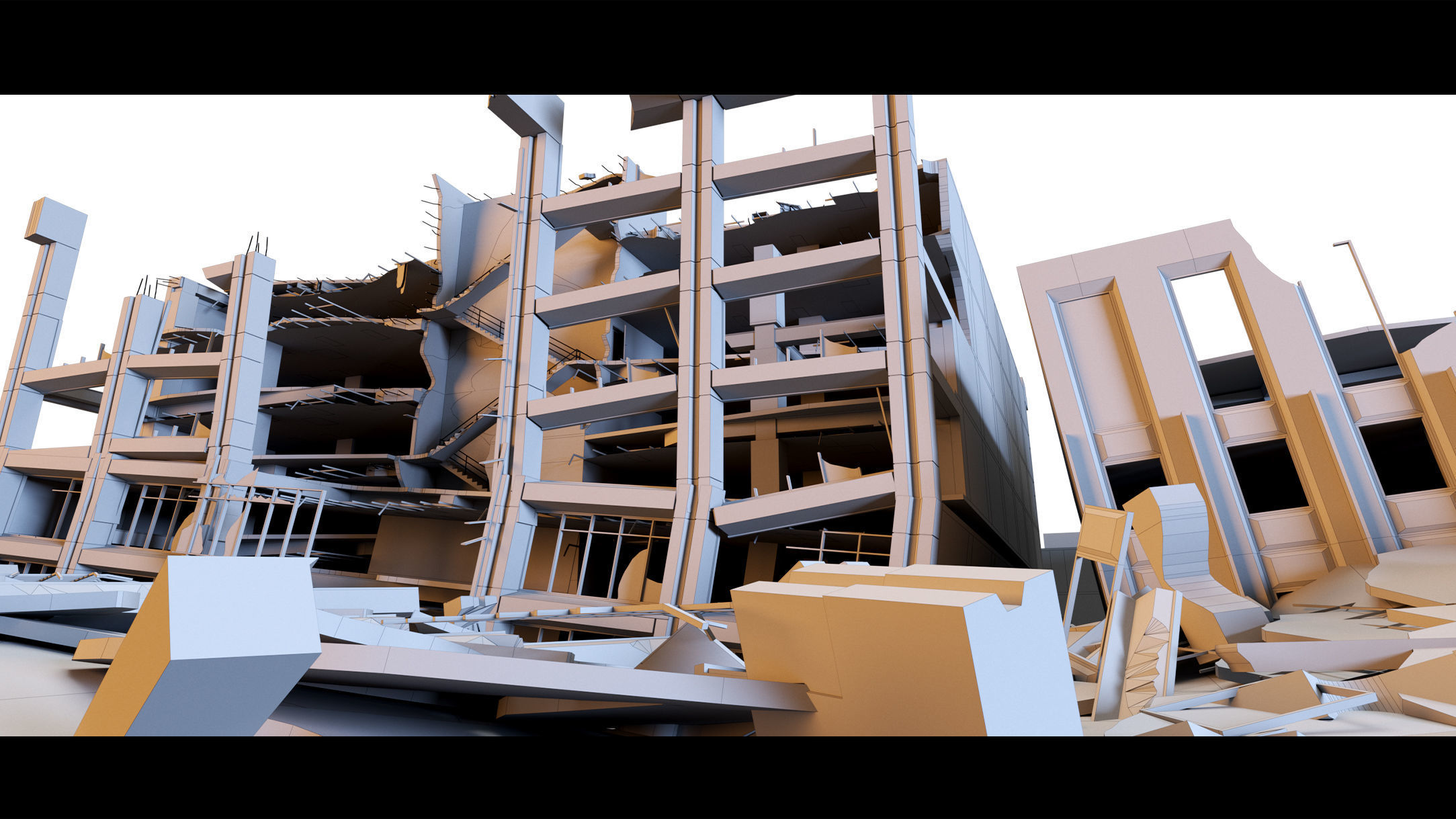 Destroyed Buildings- 3d Model 3D model | CGTrader