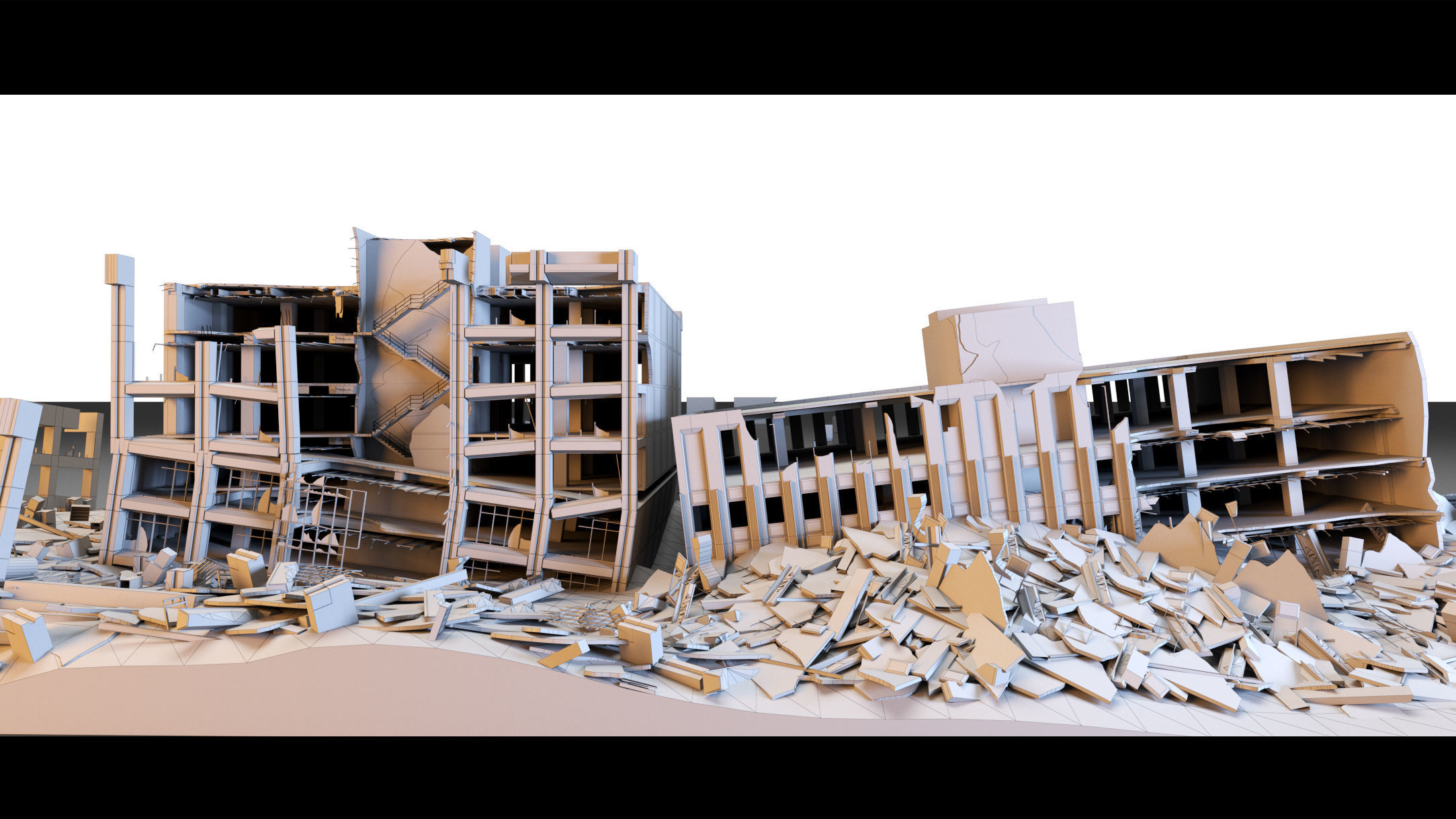 Destroyed Buildings- 3d Model 3D model | CGTrader