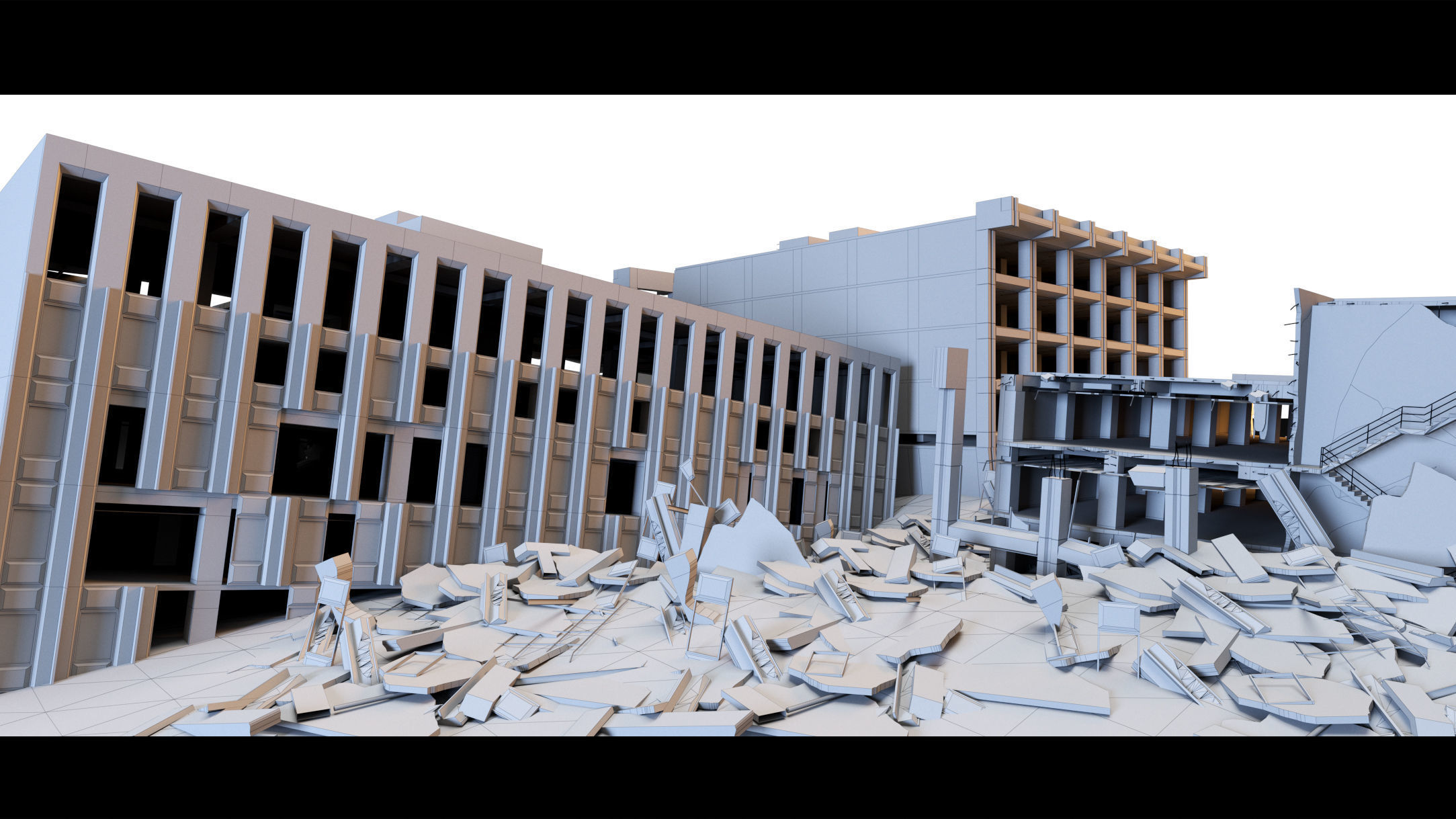 Destroyed Buildings- 3d Model 3D model | CGTrader