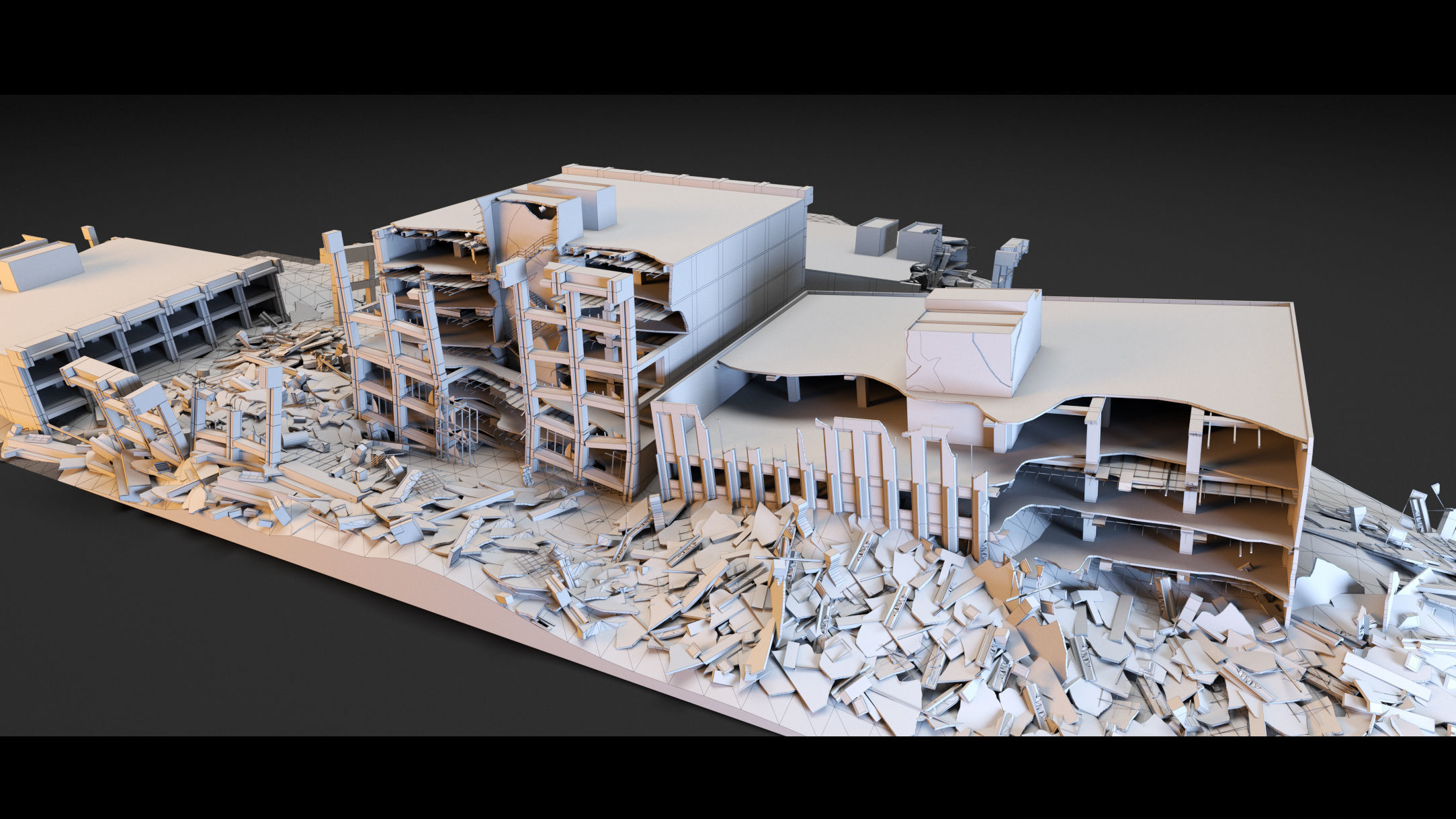 Destroyed Buildings- 3d Model 3D model | CGTrader