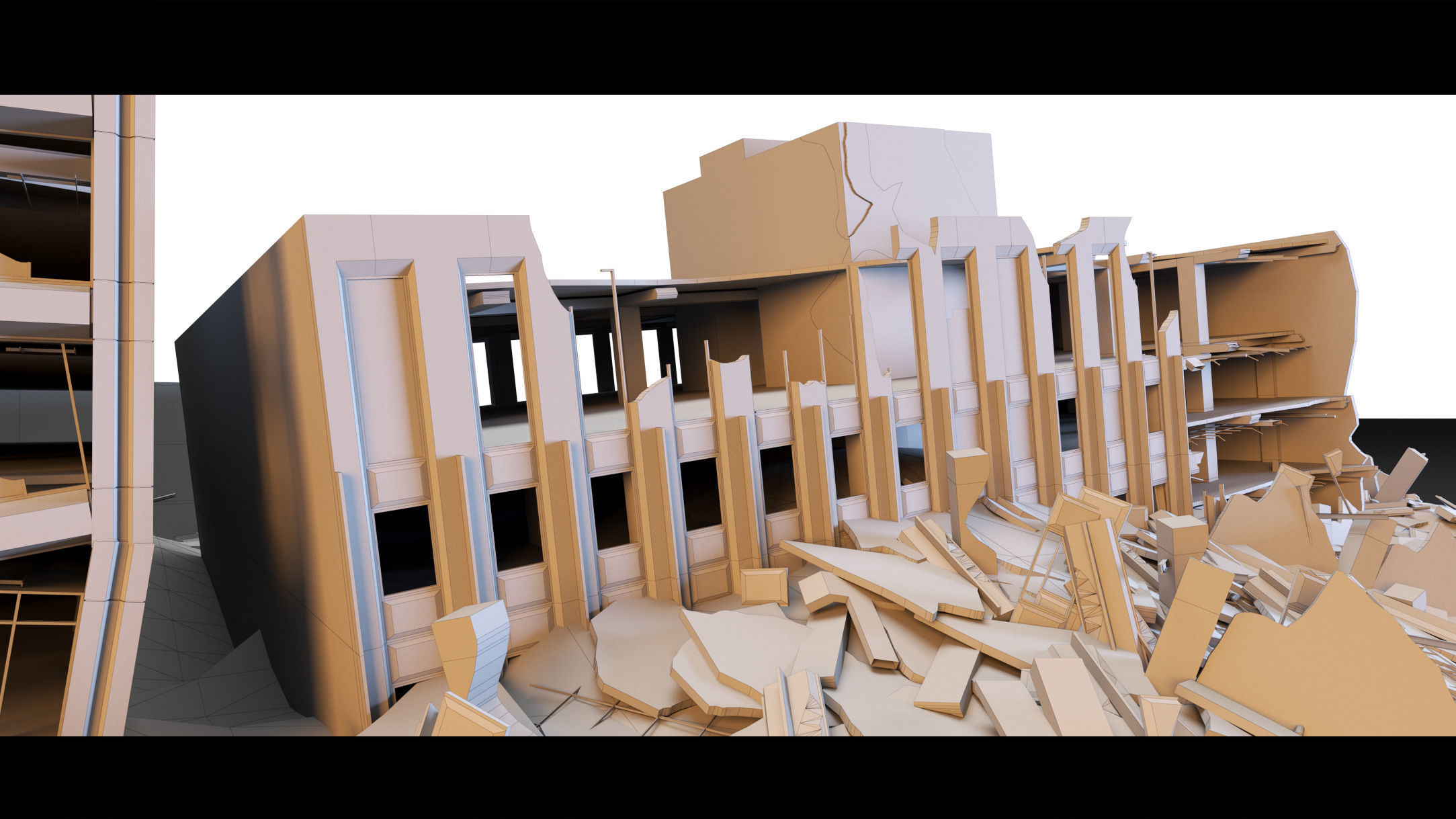 Destroyed Buildings- 3d Model 3D model | CGTrader