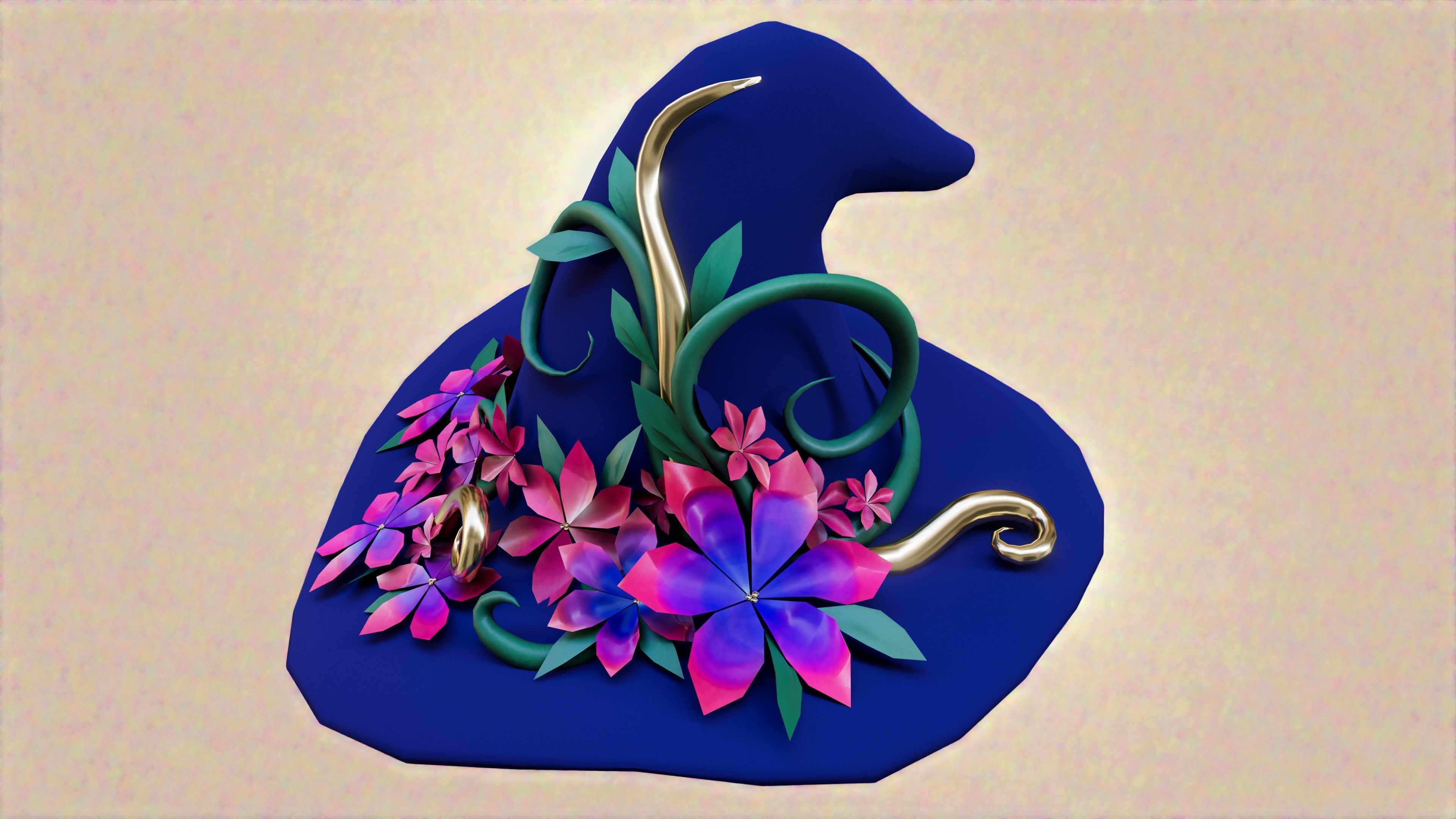 3D model Unique witch hat design VR / AR / low-poly | CGTrader