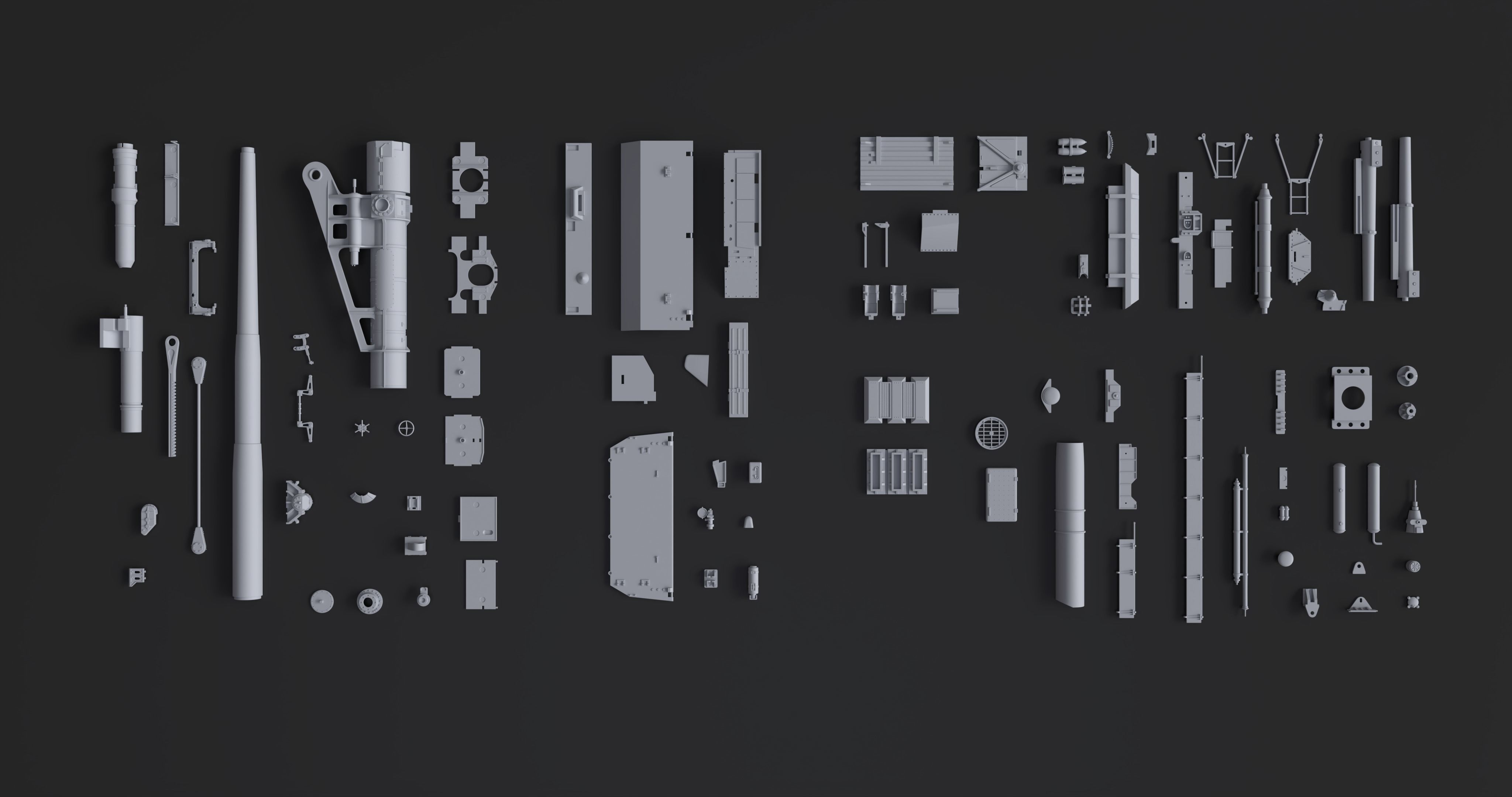 Kitbash Kit - 90 Original Star Wars Parts 3D model | CGTrader