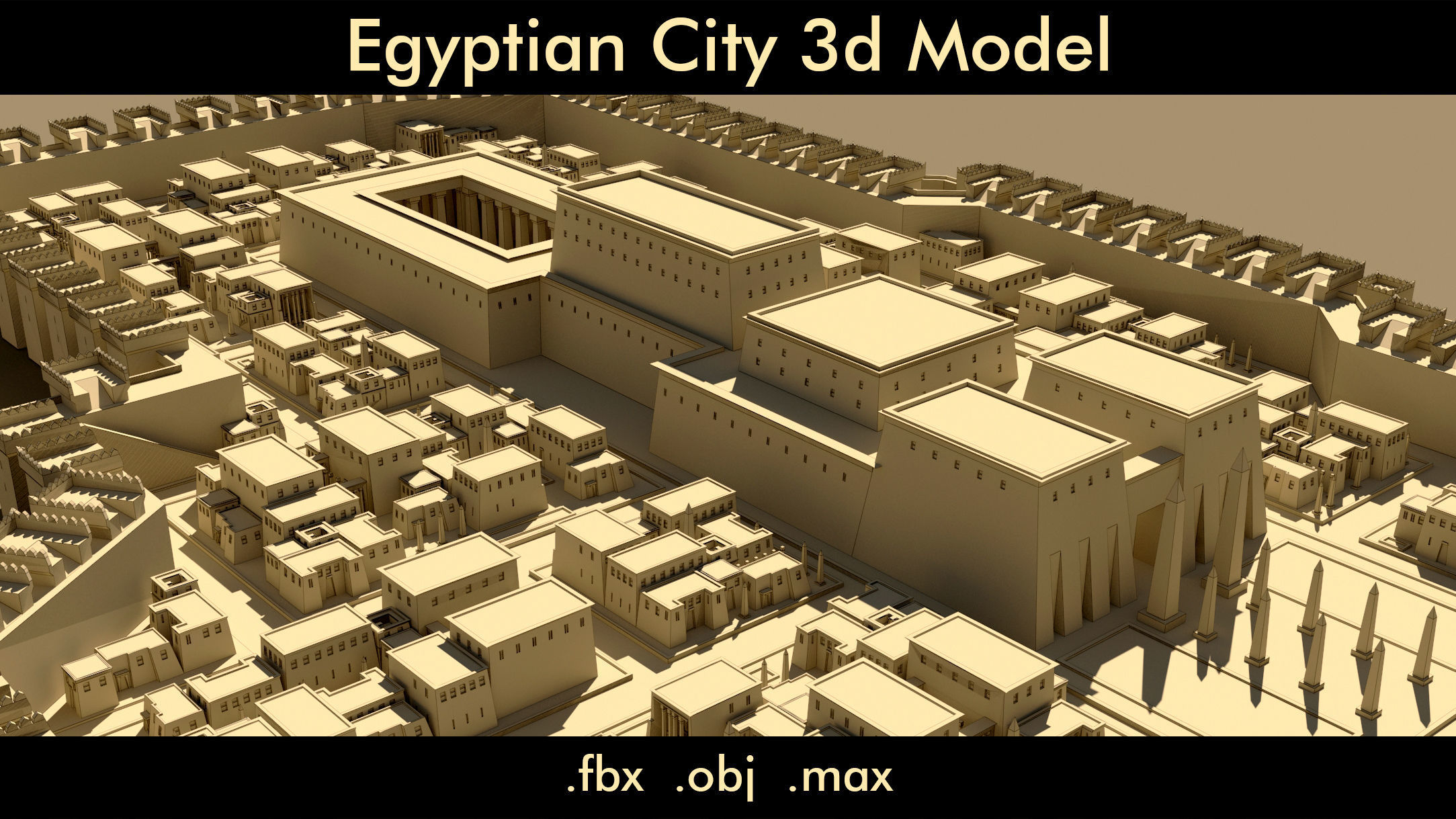 Egyptian City- 3d Model 3D model | CGTrader