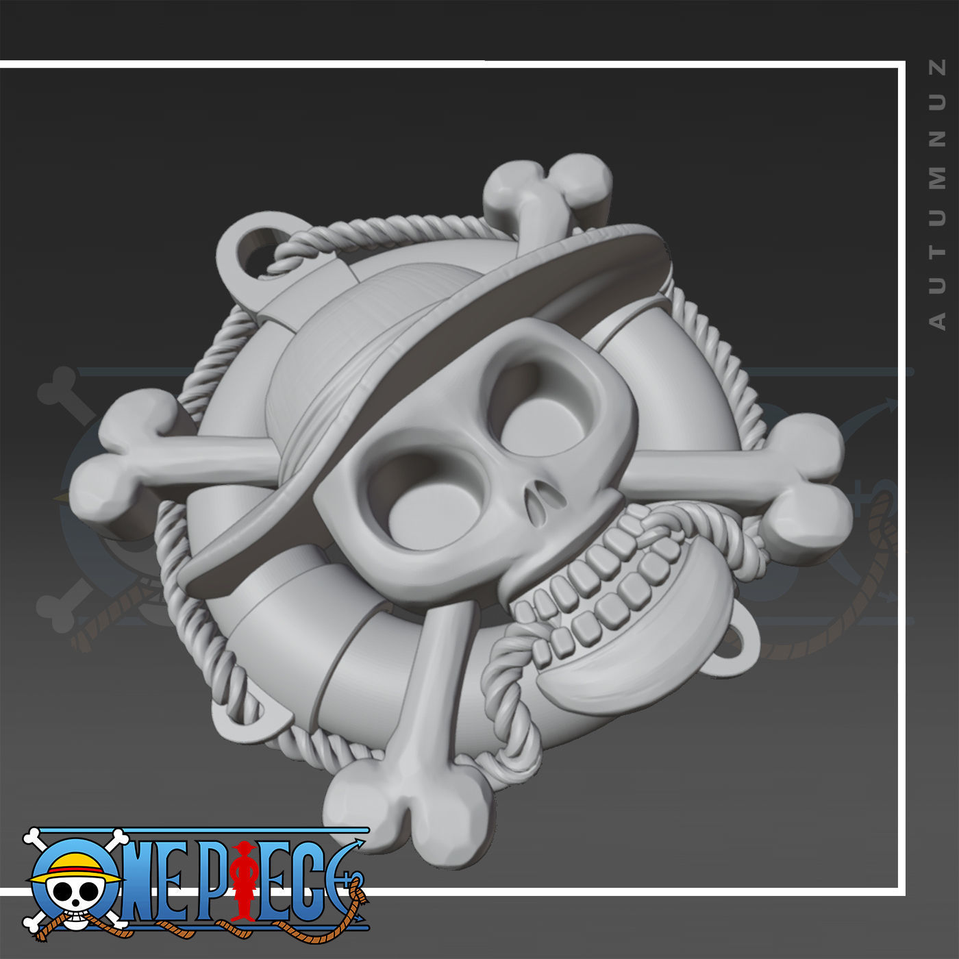 ONE PIECE KEYCHAIN 3D model 3D printable | CGTrader