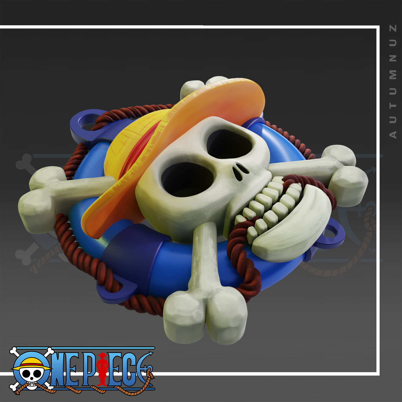 ONE PIECE KEYCHAIN 3D model 3D printable | CGTrader