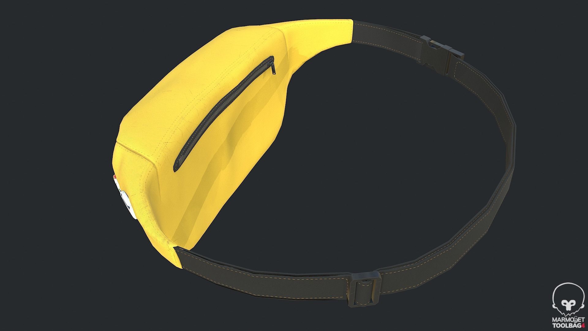 3D model PBR Fanny Pack - Fanny Bag - 3 color VR / AR / low-poly | CGTrader