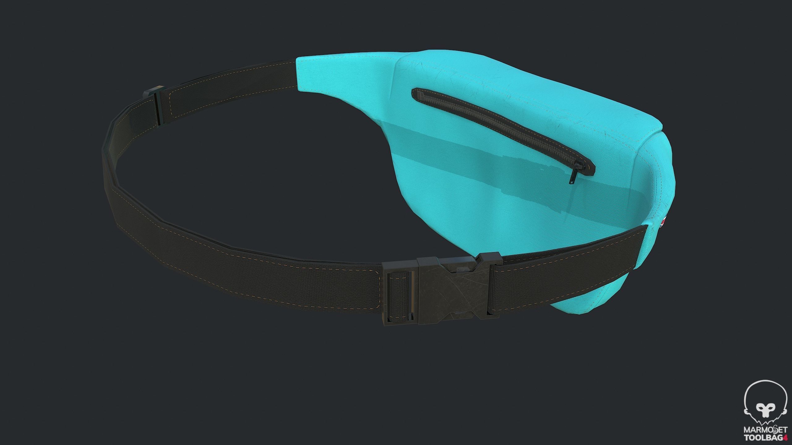 3D model PBR Fanny Pack - Fanny Bag - 3 color VR / AR / low-poly | CGTrader