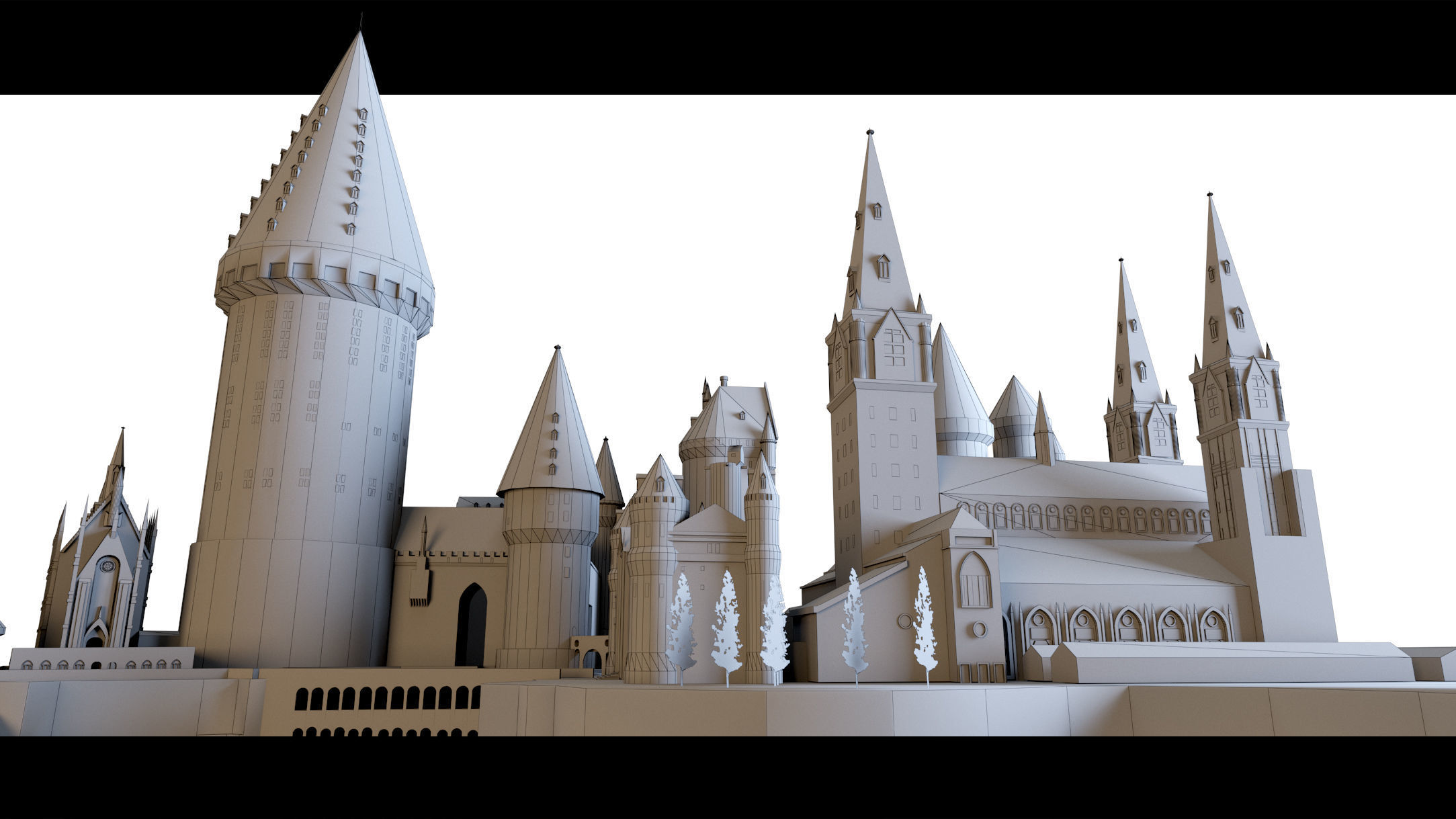 Hogwarts- 3d Model 3D model | CGTrader