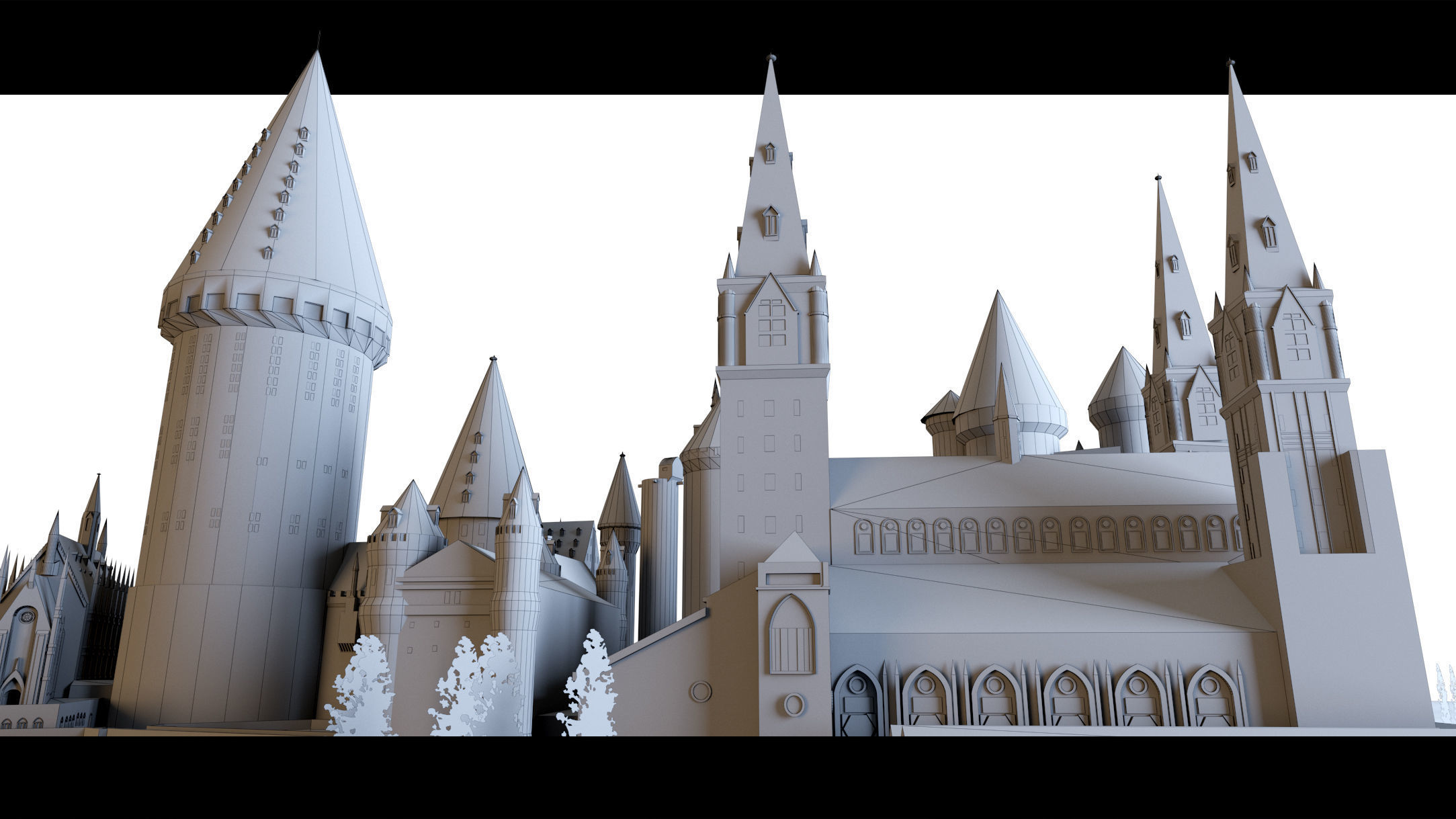 Hogwarts- 3d Model 3D model | CGTrader