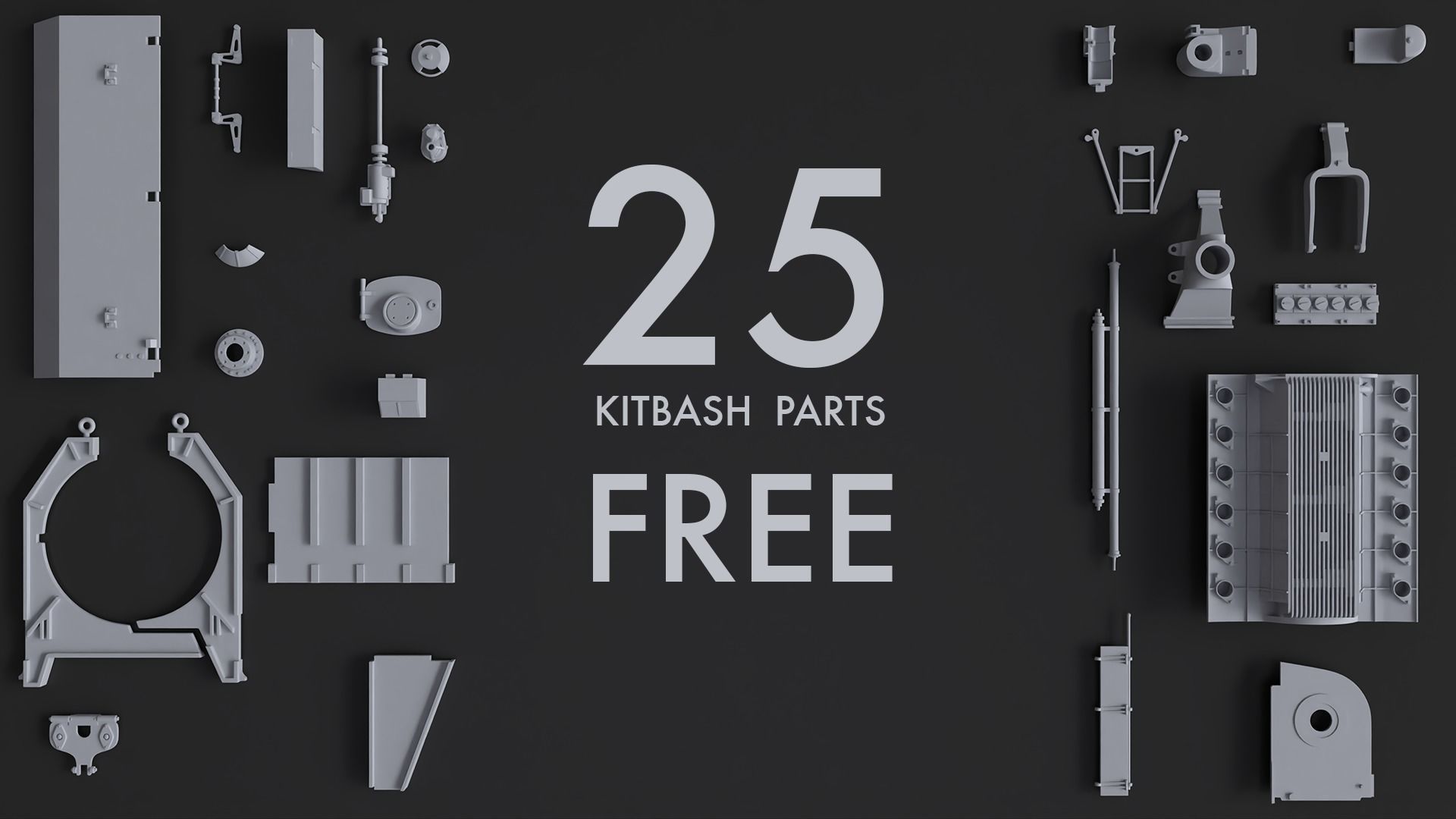 Kitbash Kit - 25 Free Original Star Wars Parts free 3D model | CGTrader