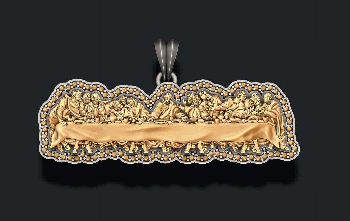 Last Supper Pendant Basrelief three versions 3D model 3D printable ...