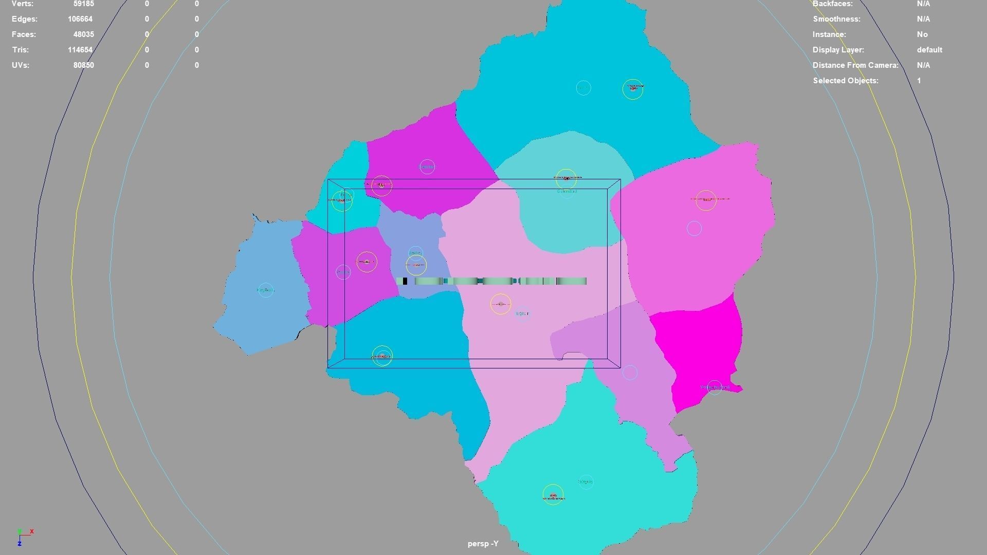 Isparta Mediterranean Region Turkey map region geography 3D model ...