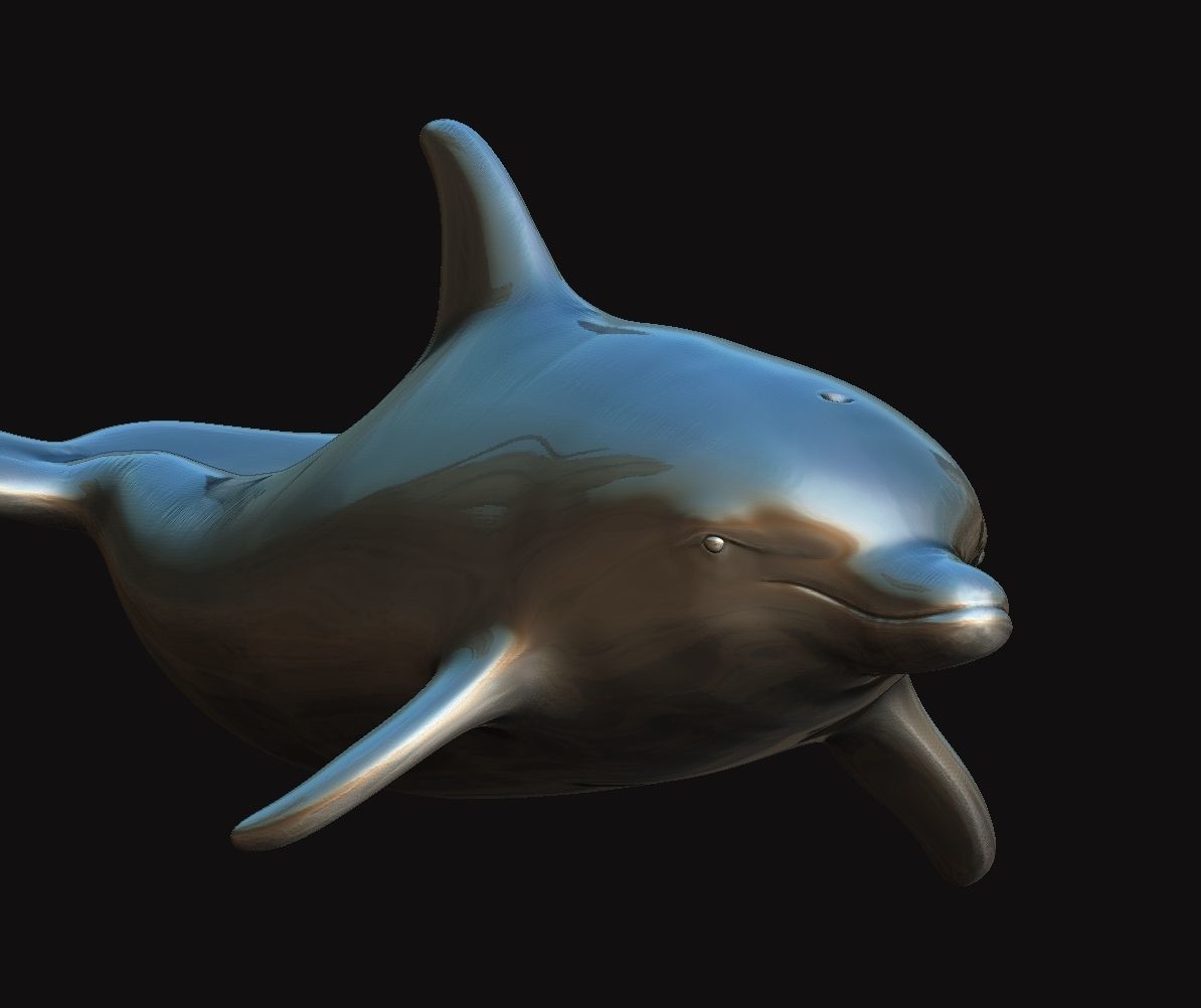 Swimming Dolphin 3D model 3D printable | CGTrader