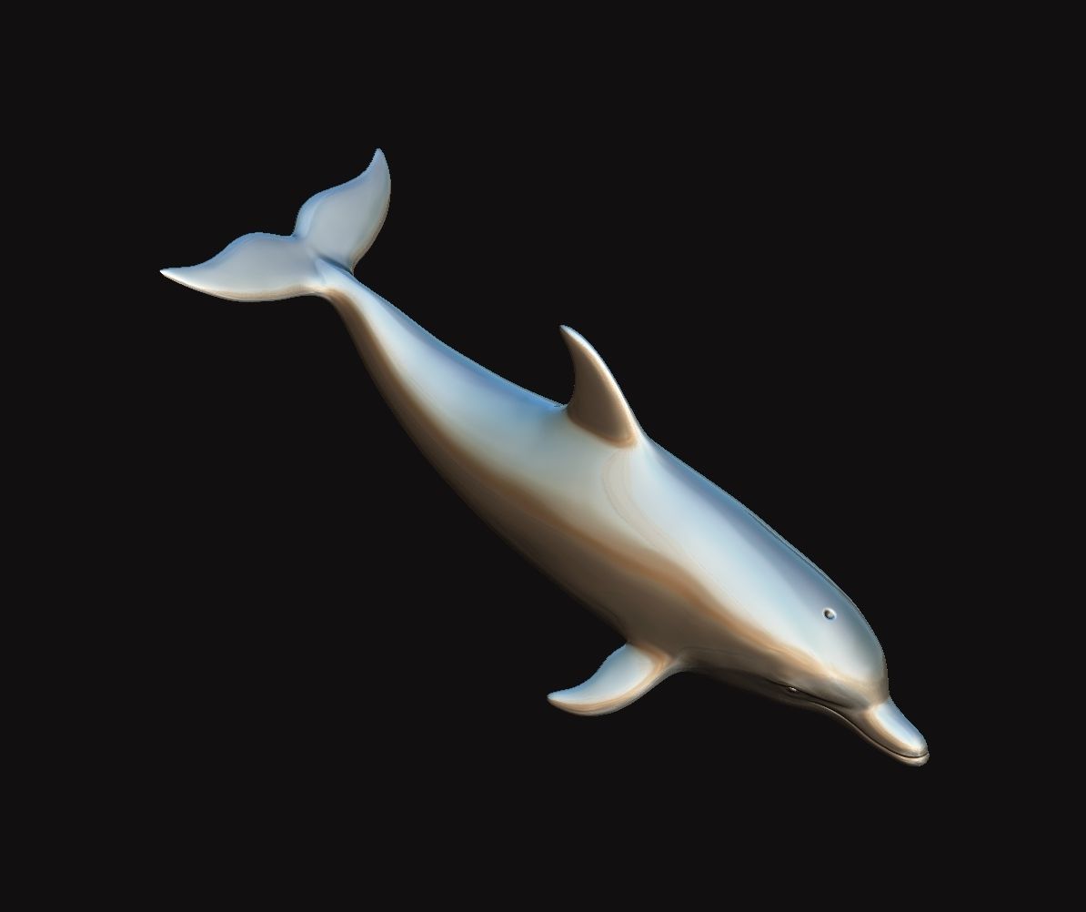 Swimming Dolphin 3D model 3D printable | CGTrader