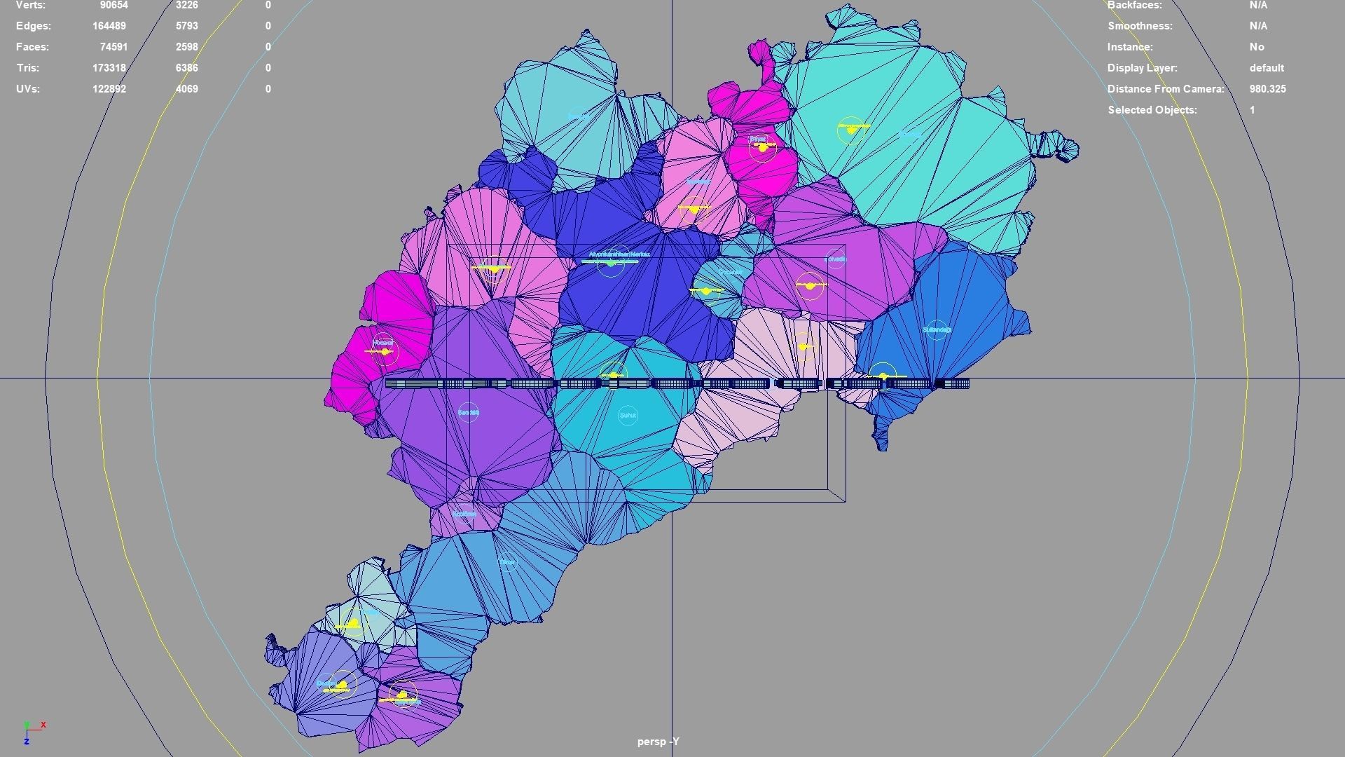 Afyonkarahisar Aegean Region Turkey map region geography 3D model ...