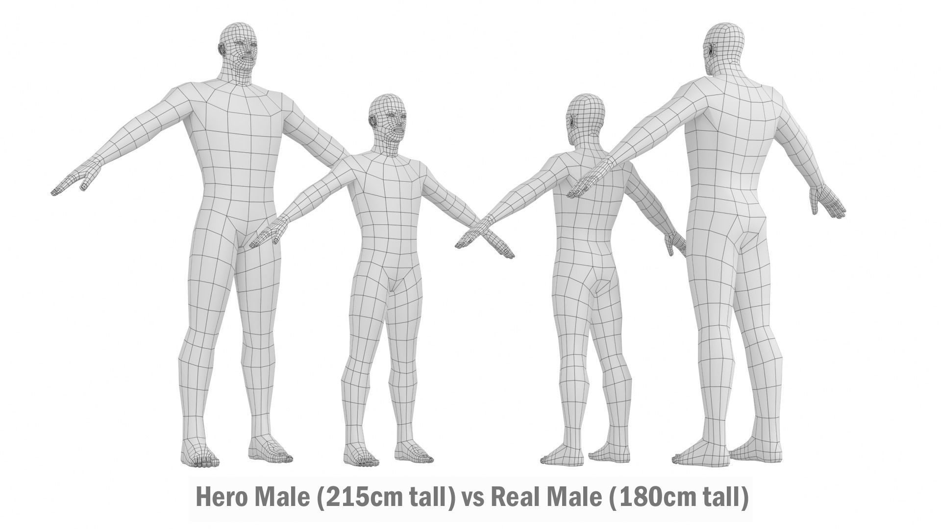 Hero Male in A-Pose Base Mesh 3D model | CGTrader