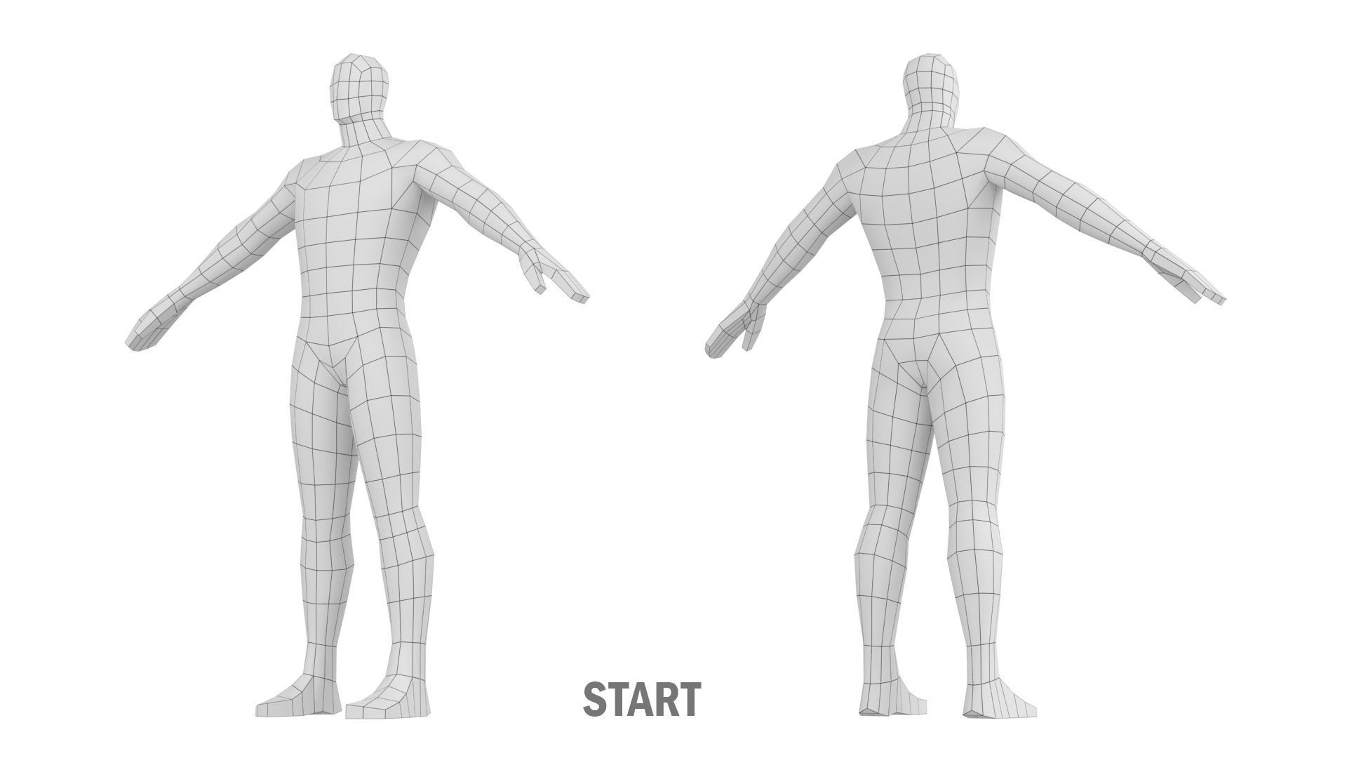 Hero Male in A-Pose Base Mesh 3D model | CGTrader