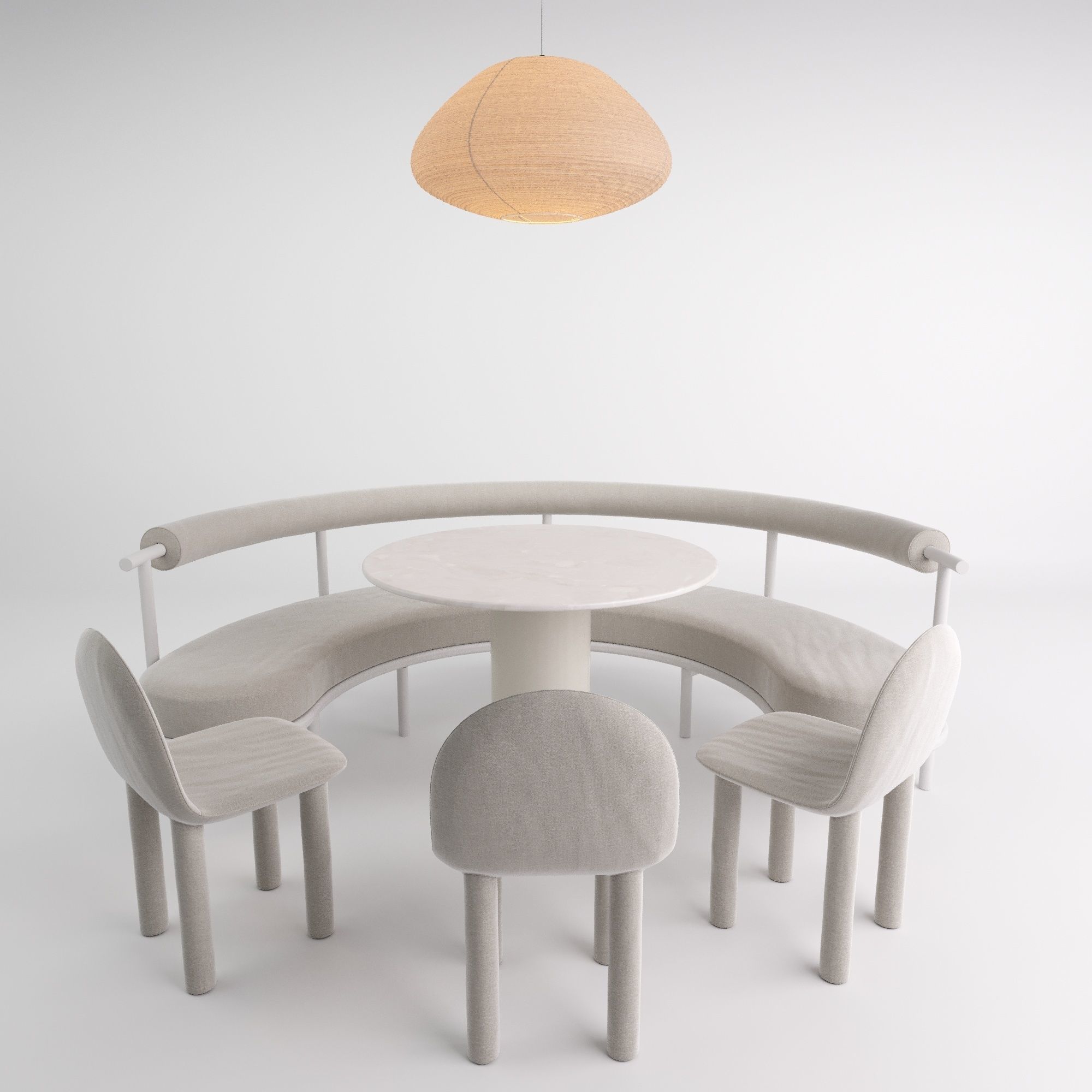 Custom banquette 01 3D model | CGTrader