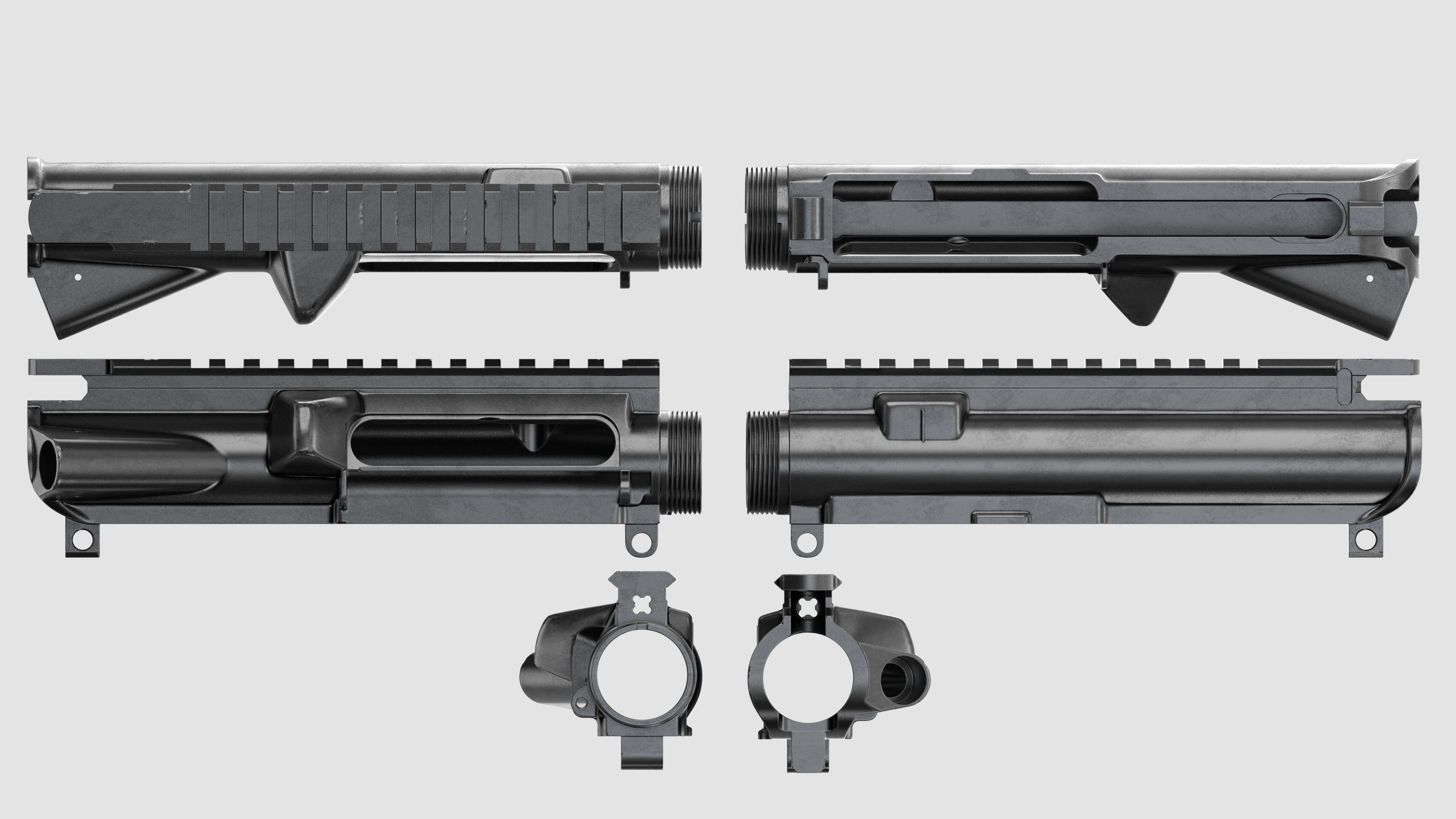 M4A1 - AR-15 - receiver upper - HIGHPOLY - NATO 3D model | CGTrader