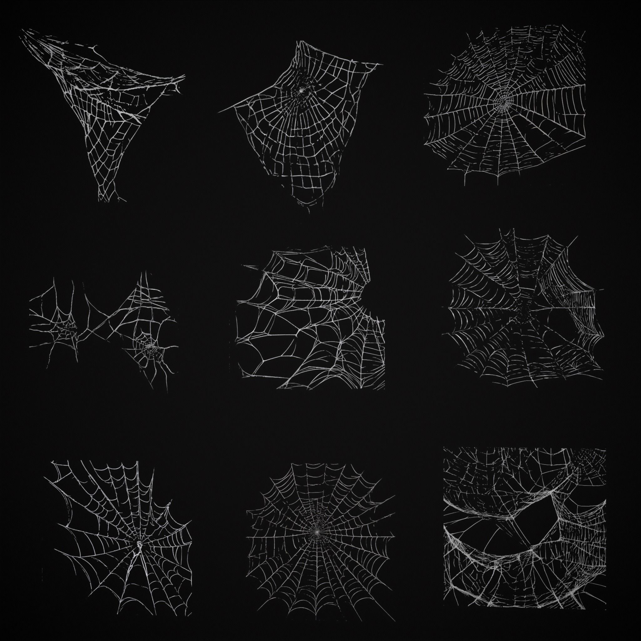 3D Model Collection Spider Webs Big Pack VR / AR / low-poly | CGTrader