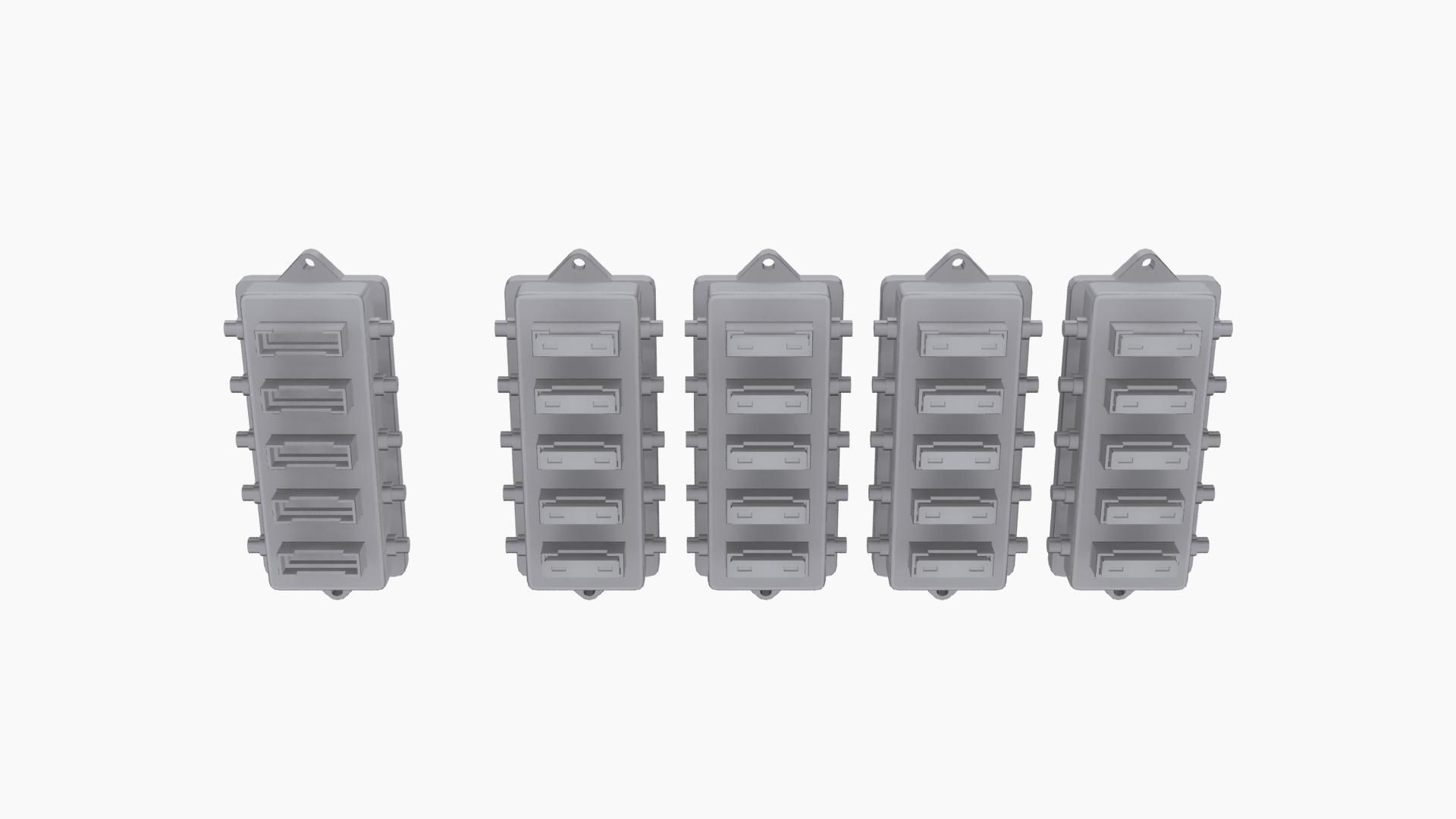 3D model Racing Blade Fuses Panel 6pcs set VR / AR / low-poly | CGTrader