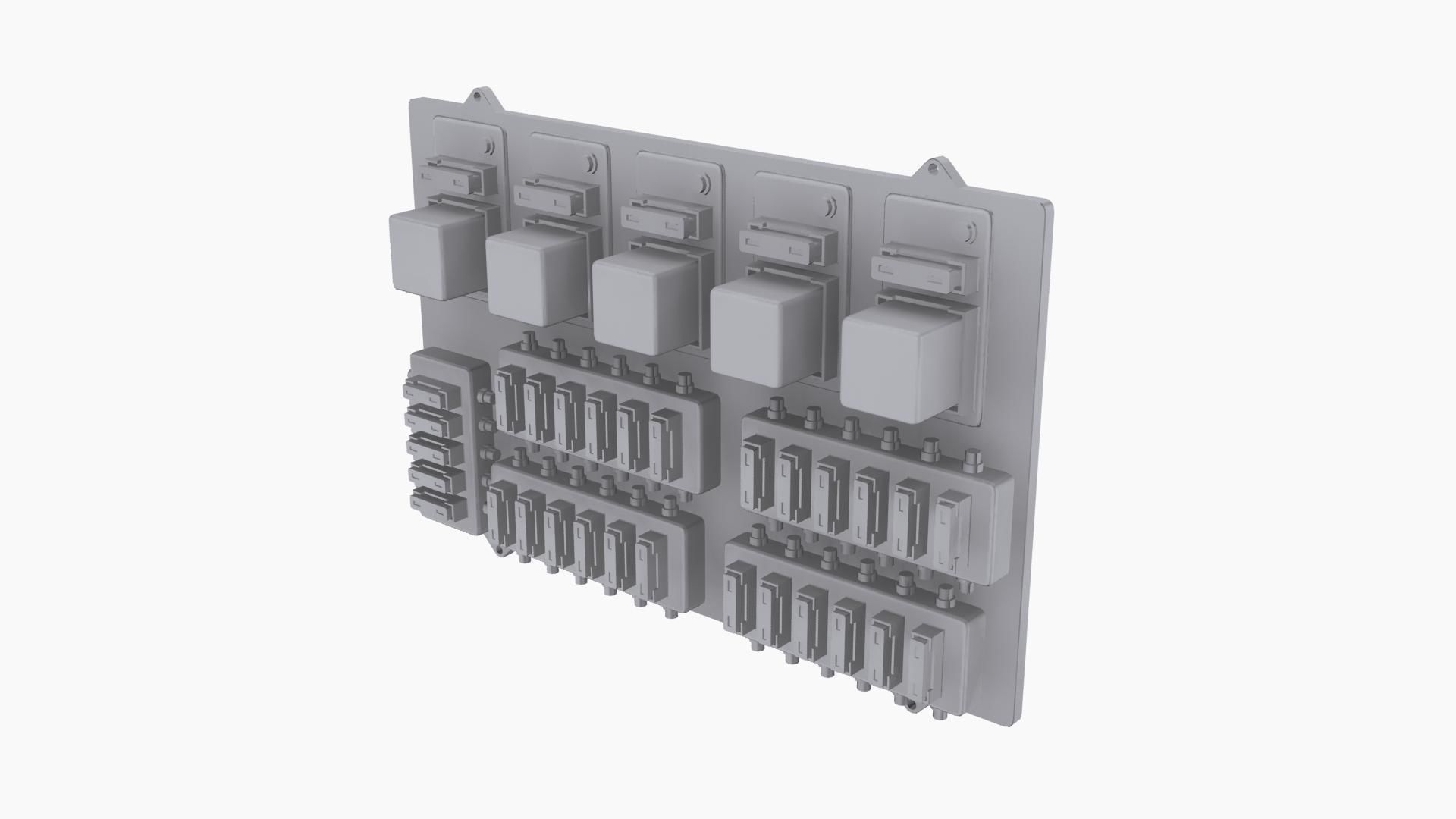 3D model Racing Blade Fuses Panel 6pcs set VR / AR / low-poly | CGTrader