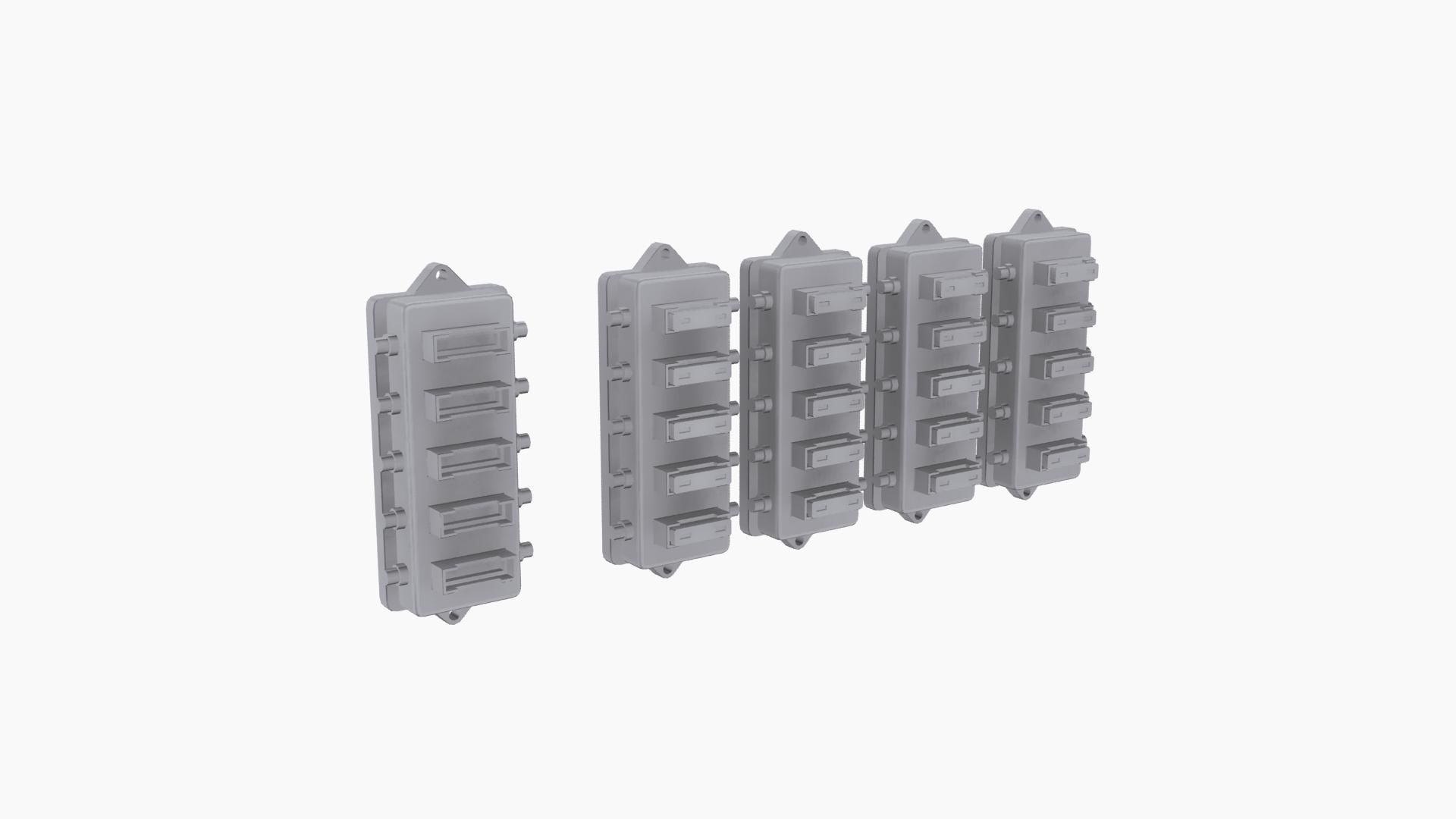 3D model Racing Blade Fuses Panel 6pcs set VR / AR / low-poly | CGTrader