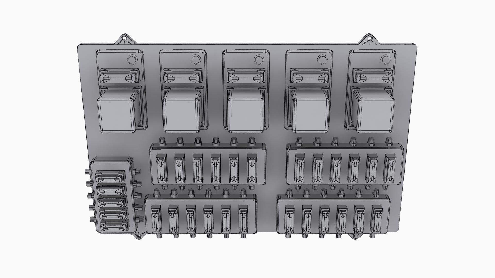 3D model Racing Blade Fuses Panel 6pcs set VR / AR / low-poly | CGTrader