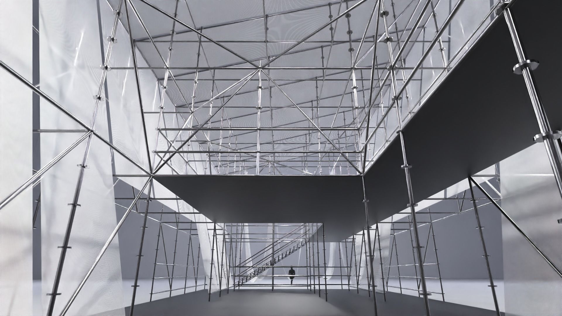 Layher Structure Pavilion 5 3D model | CGTrader