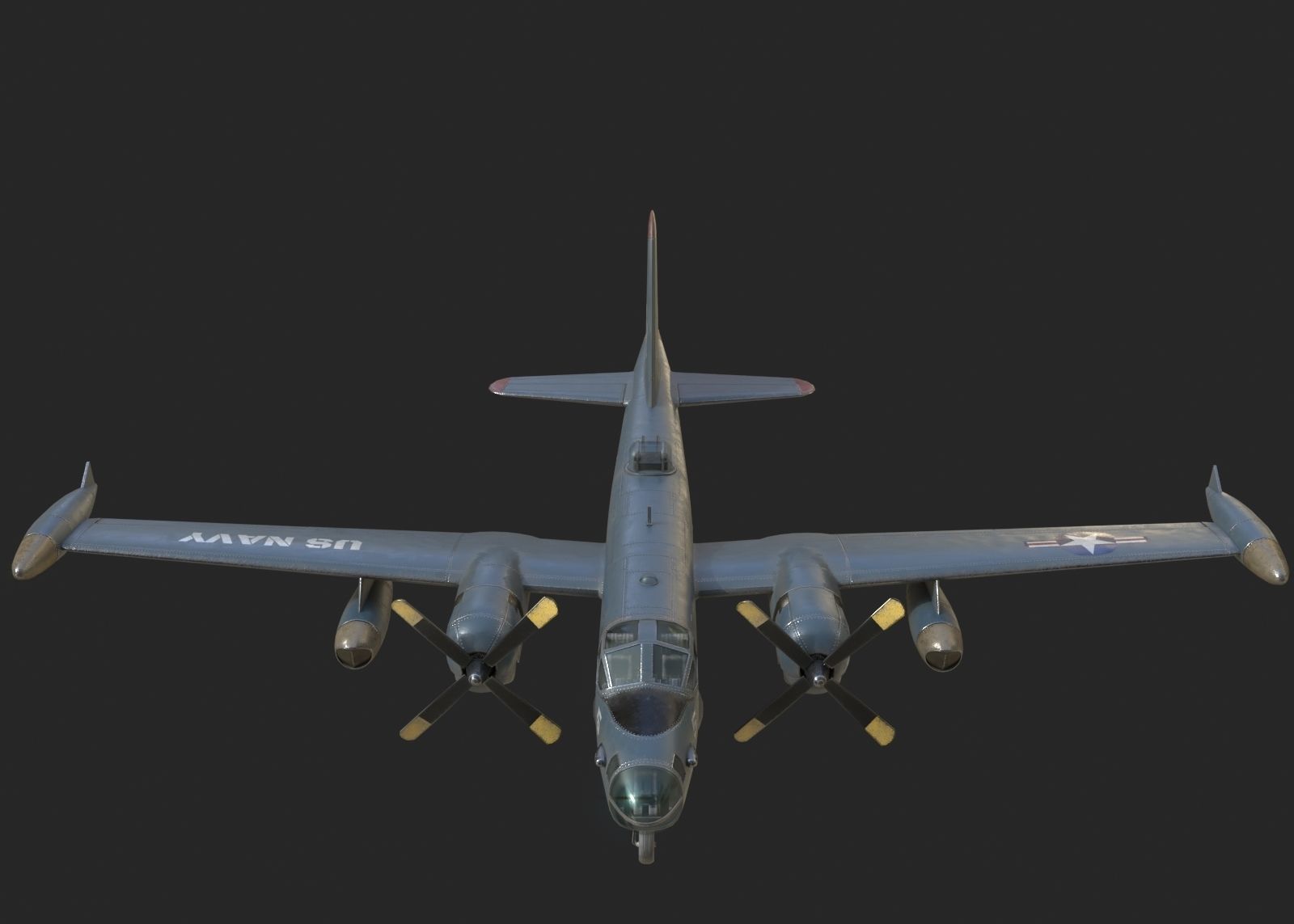 3D model US NAVY P-2 Neptune anti-submersible aircraft VR / AR / low ...